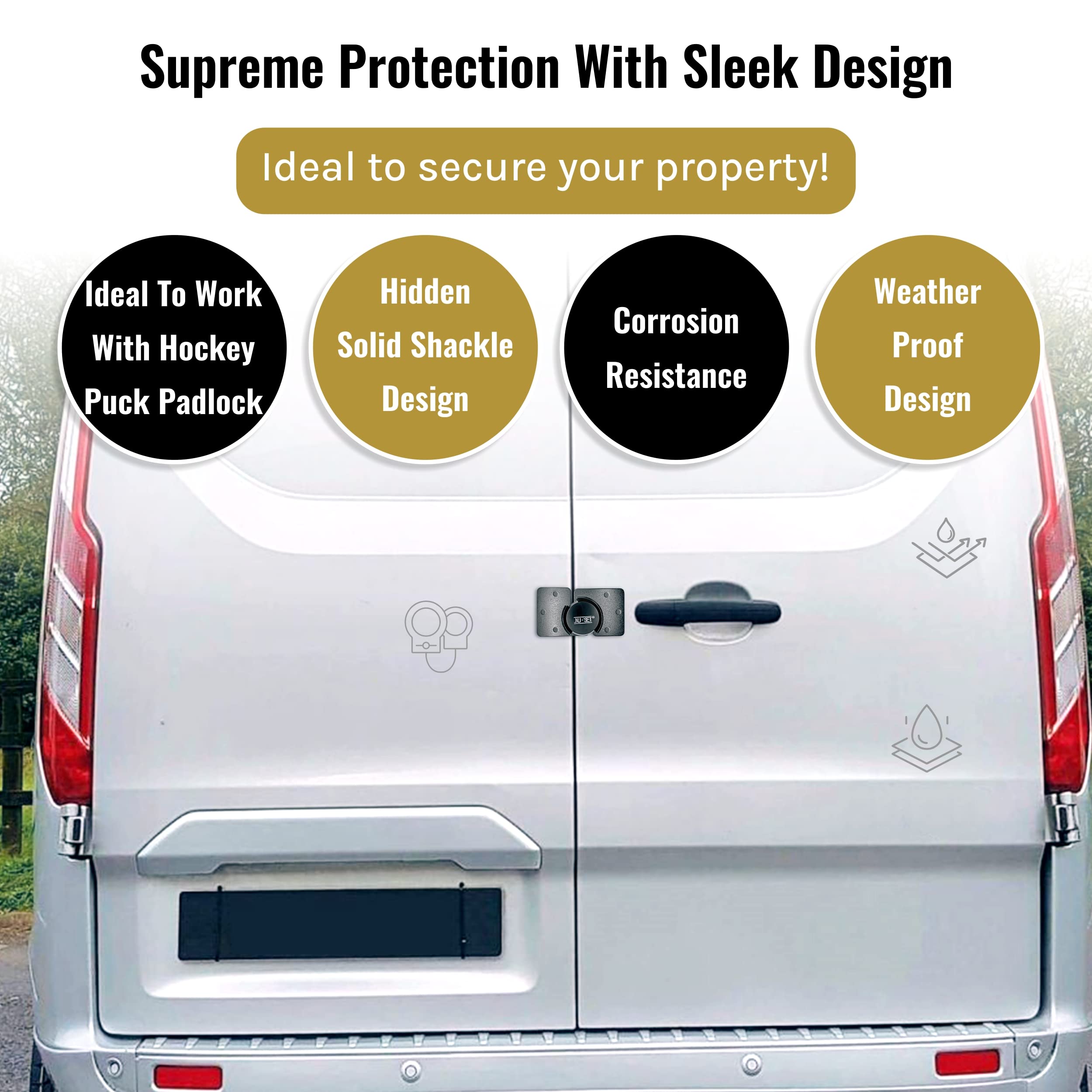 Snapklik.com : NU-Set Lock RV High Security Hasp Latch For Trailer Door ...
