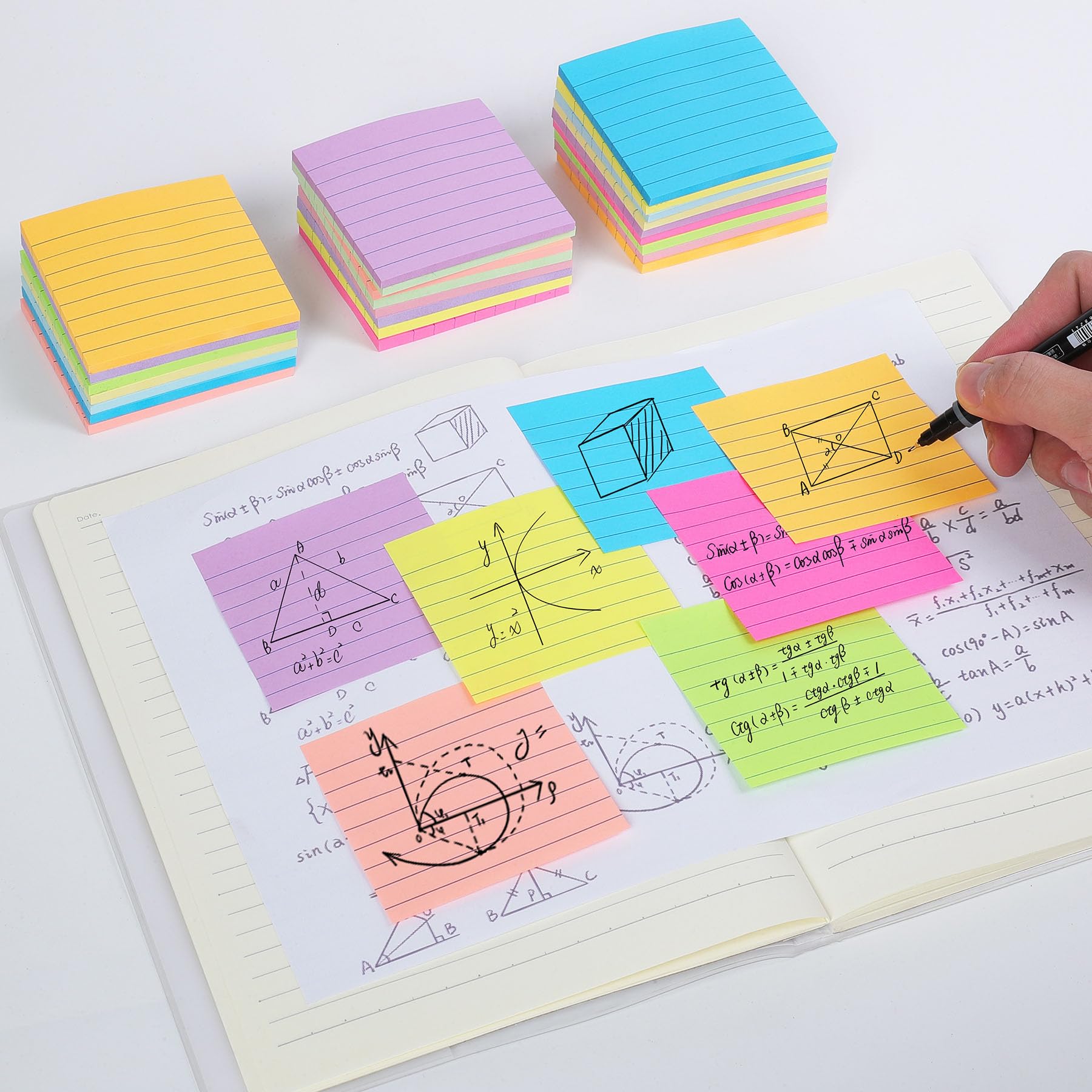 Snapklik.com : 24 Pack Lined Sticky Notes 3x3 In Post Ruled Stickies ...