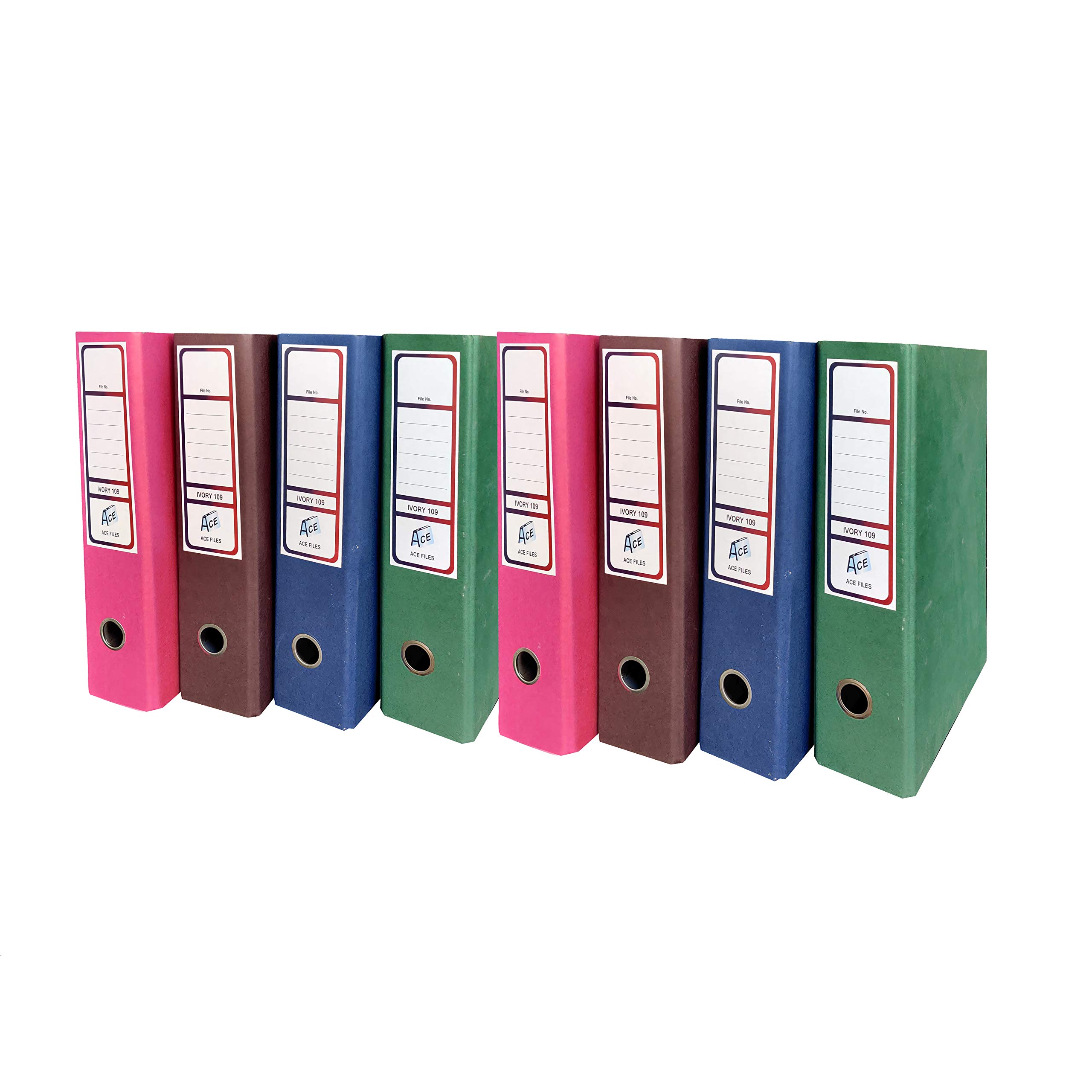 Ace Files Cardboard Lever Arch Box File (Multicolor, Pack of 8 ...