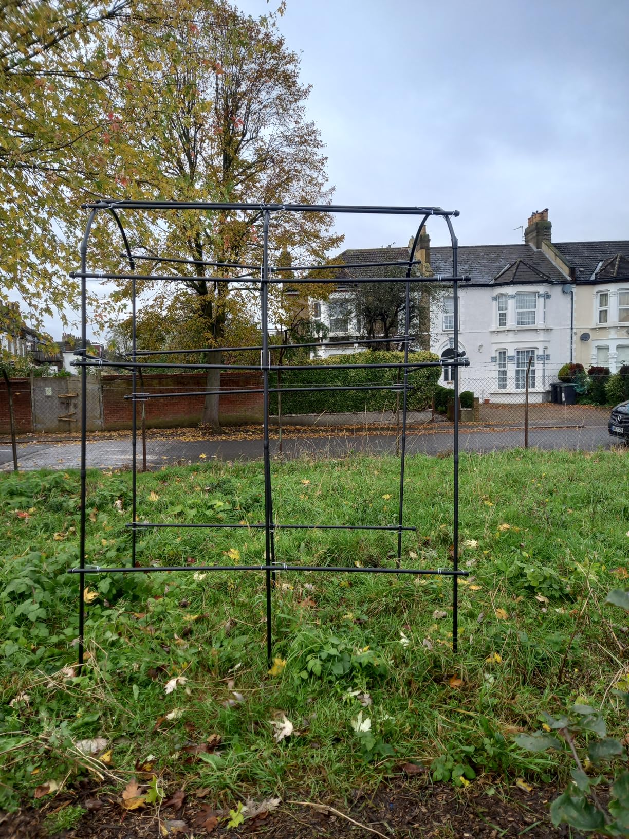 GiantexUK 7.5FT/230CM Garden Arch Trellis, Extra Tall Metal Tunnel ...