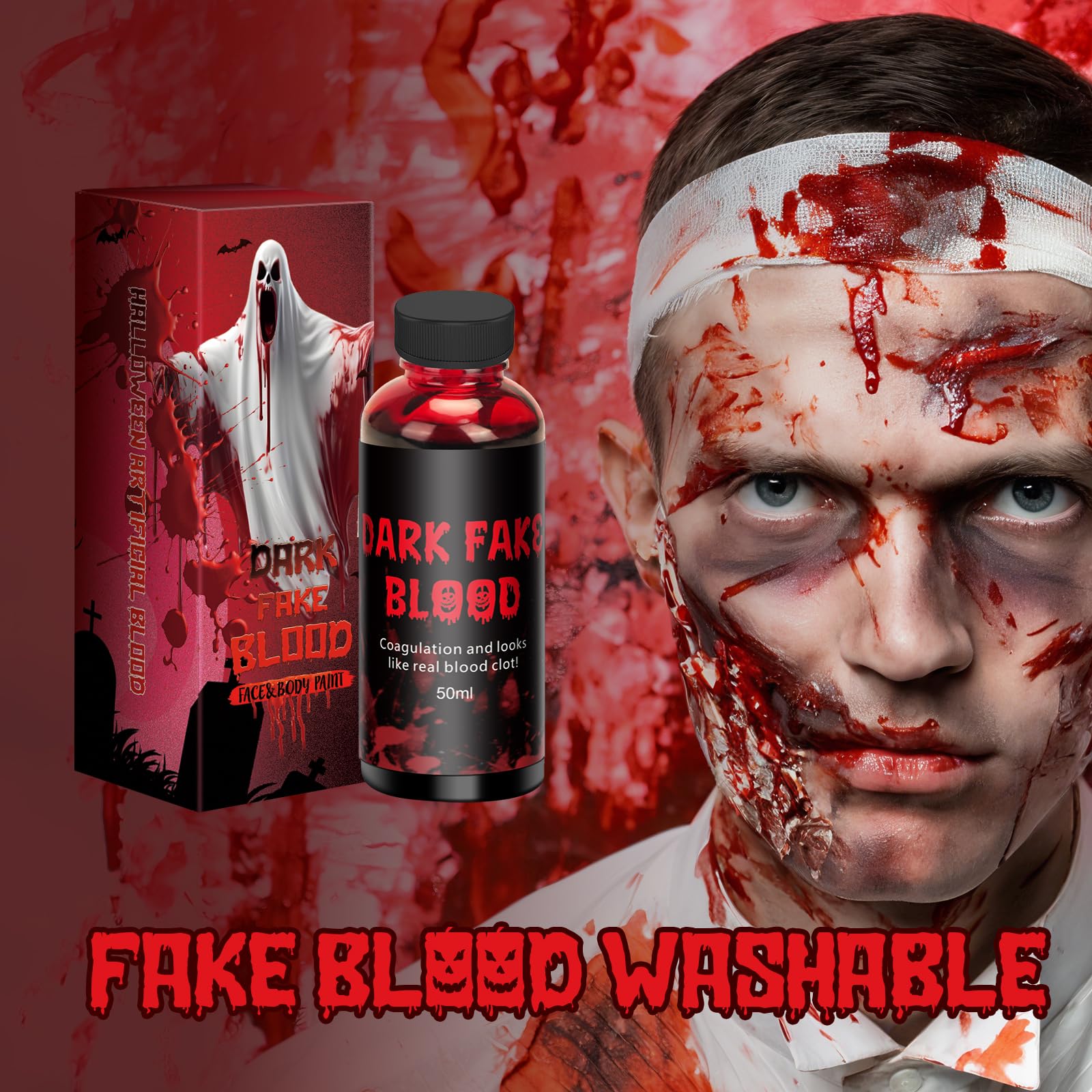 Snapklik.com : Halloween 50ml Fake Blood Washable, Special Effect ...