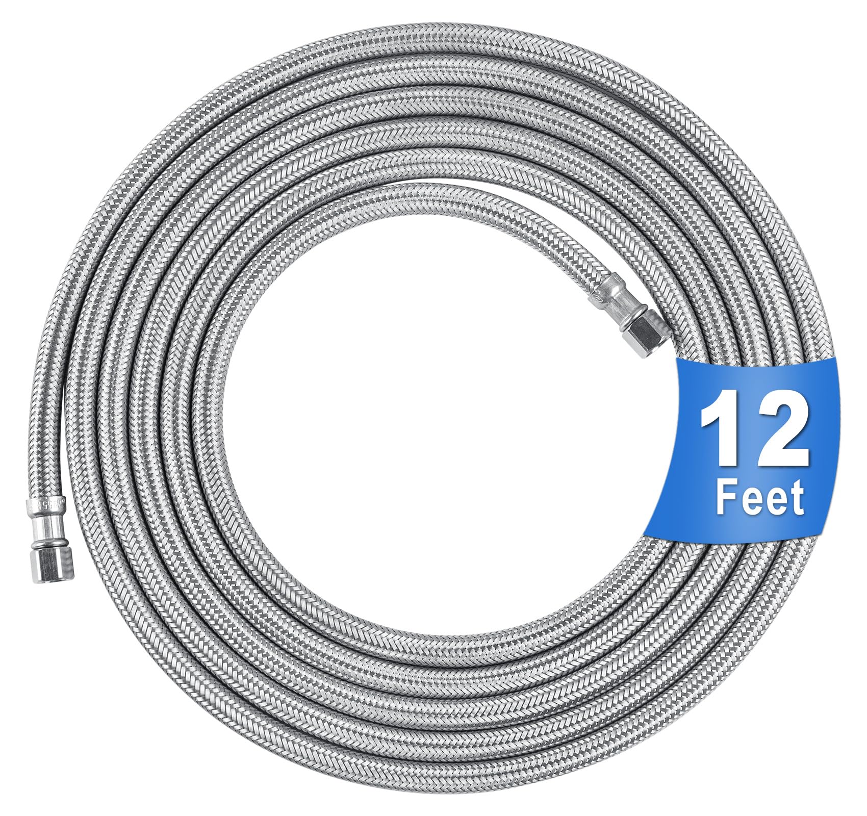 Amazon.com: Refrigerator Water Line Kit,12FT Stainless Steel Braided ...