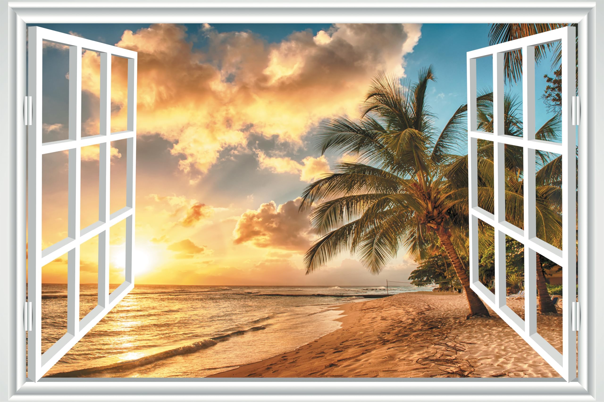 Amazon.com: WRIGAEL Fake Window for Walls Faux Window Decal Windows ...