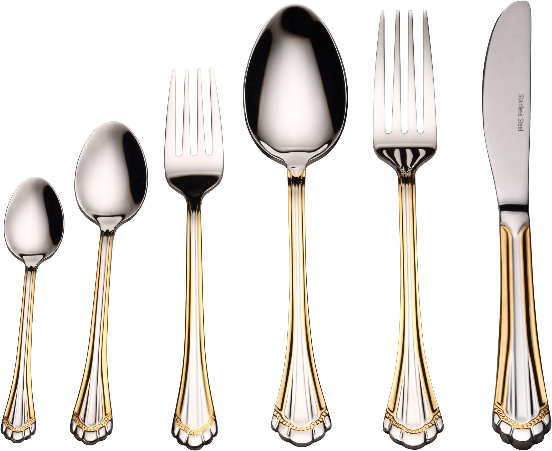 Amazon.com | Venezia Collection "Luxor" 75-Piece Fine Flatware Set ...