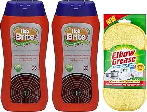 Hob Brite Hob Cleaner Cream (2X 250 Ml), Original Ceramic, Electric ...