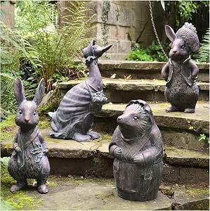 Outdoor Funny Animals Sculpture Figurines Resin Statues Decor Ornament ...
