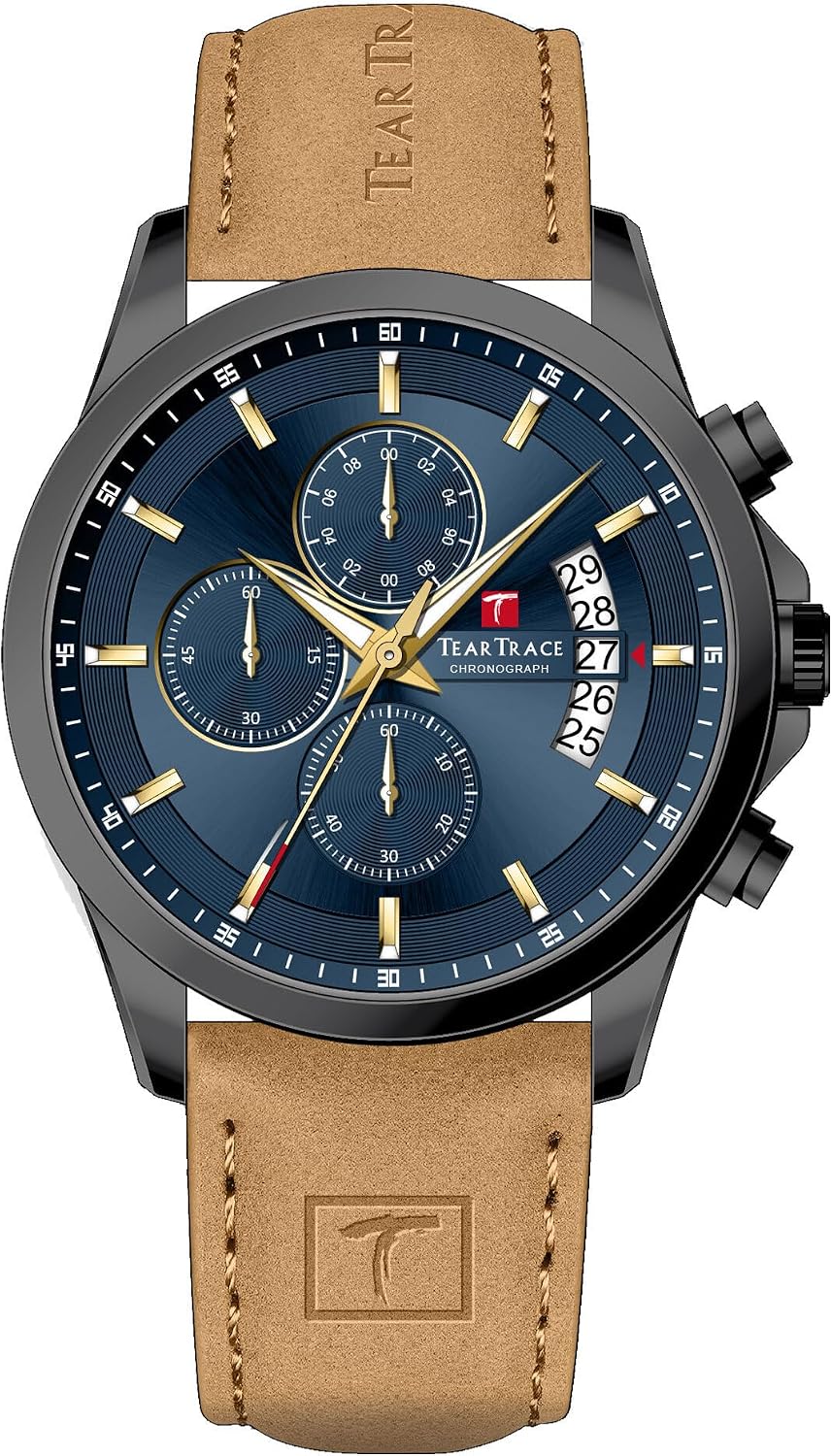 Amazon.com: TEARTRACE Watches for Men Quartz Analog Silver Mens Watches ...