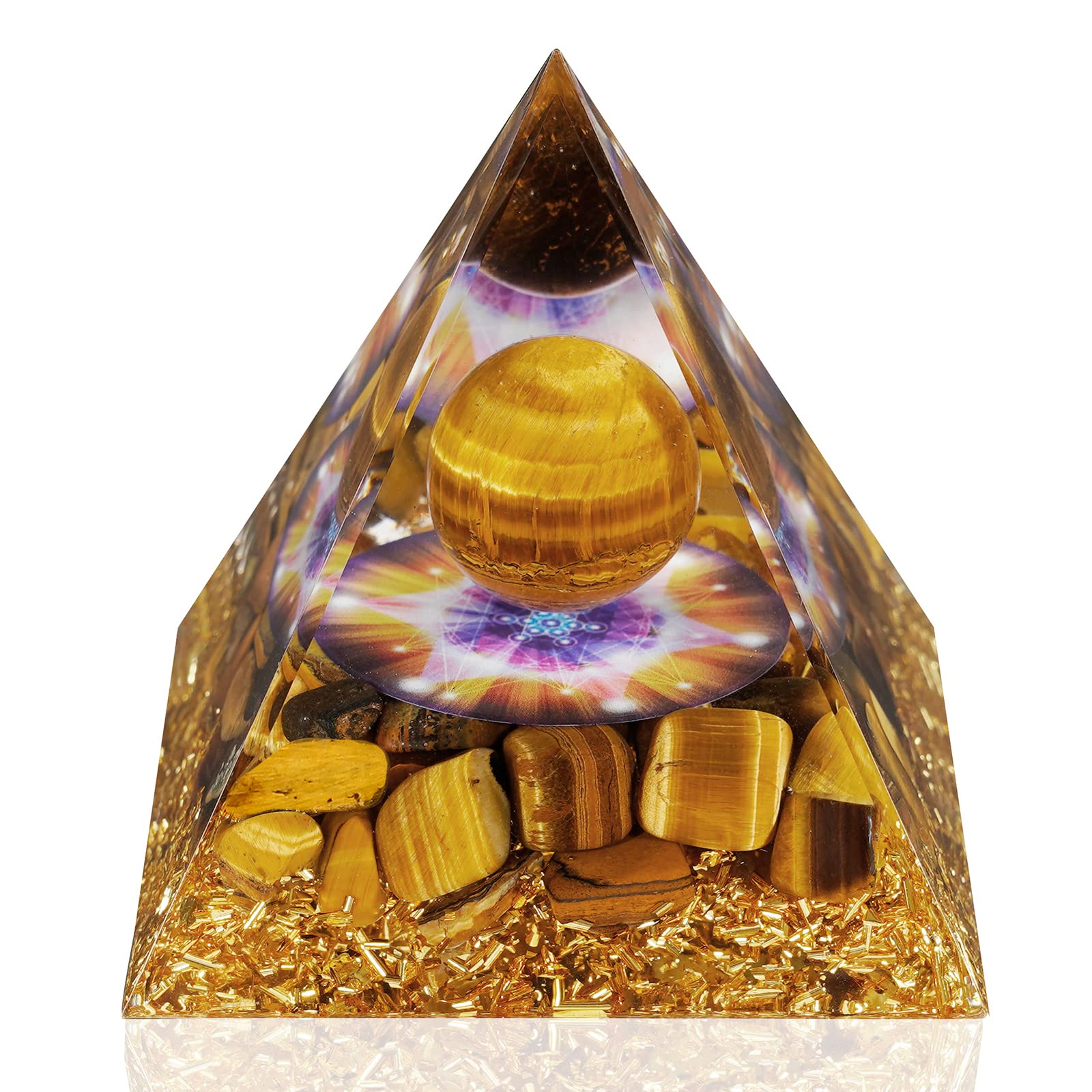 Amazon.com: Hopeseed Orgone Pyramid for Positive Energy, Orgonite Tiger ...