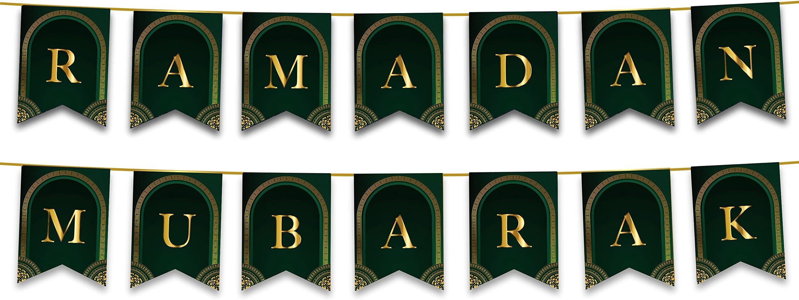 Lights4fun Eid Mubarak Ramadan Battery Operated Bunting Banner with 25 ...