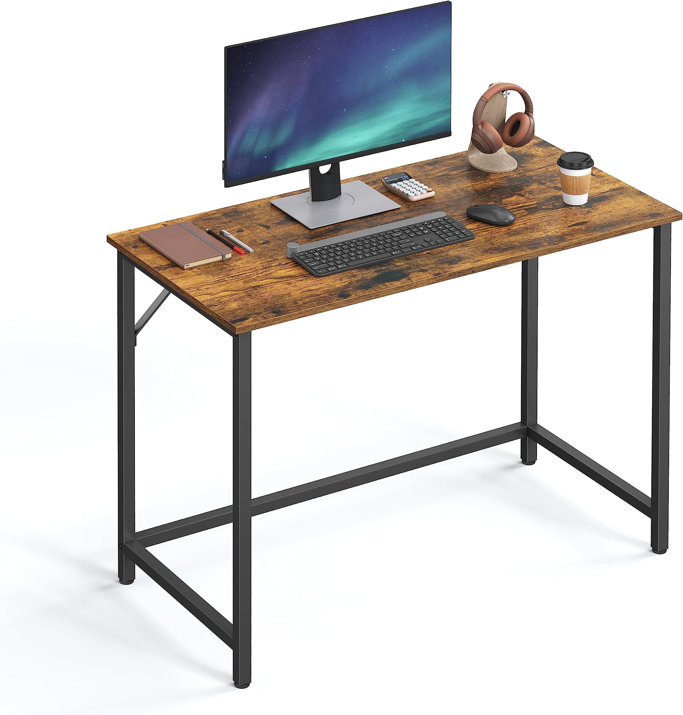 Amazon.com: VASAGLE Mobile Computer Desk, Study Writing Table with ...