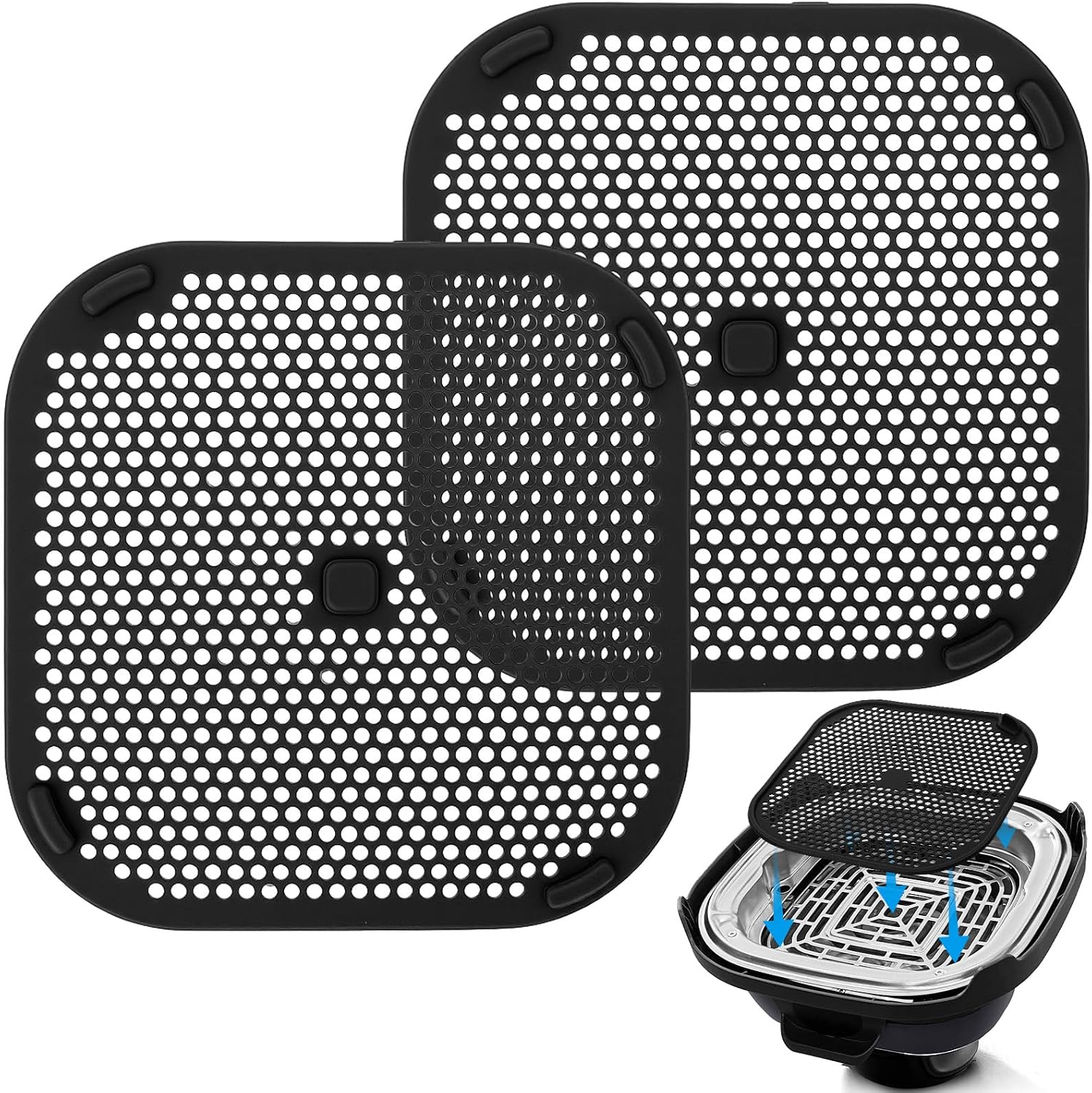 Amazon.com: Palksky Silicone Splash Guard Mat for Ninja FN101 Airfryer ...