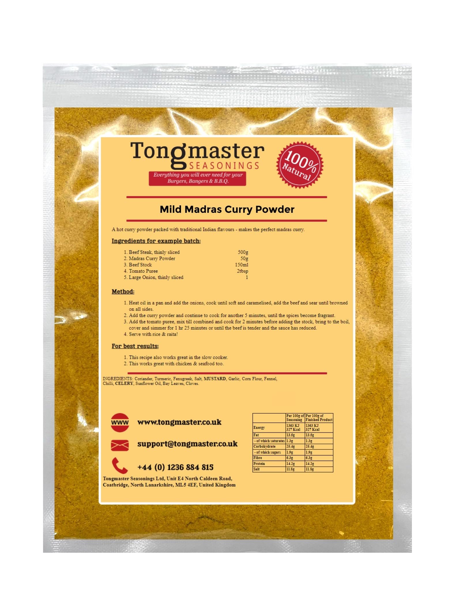 Mild Madras Curry Powder- 1kg : Amazon.co.uk: Grocery