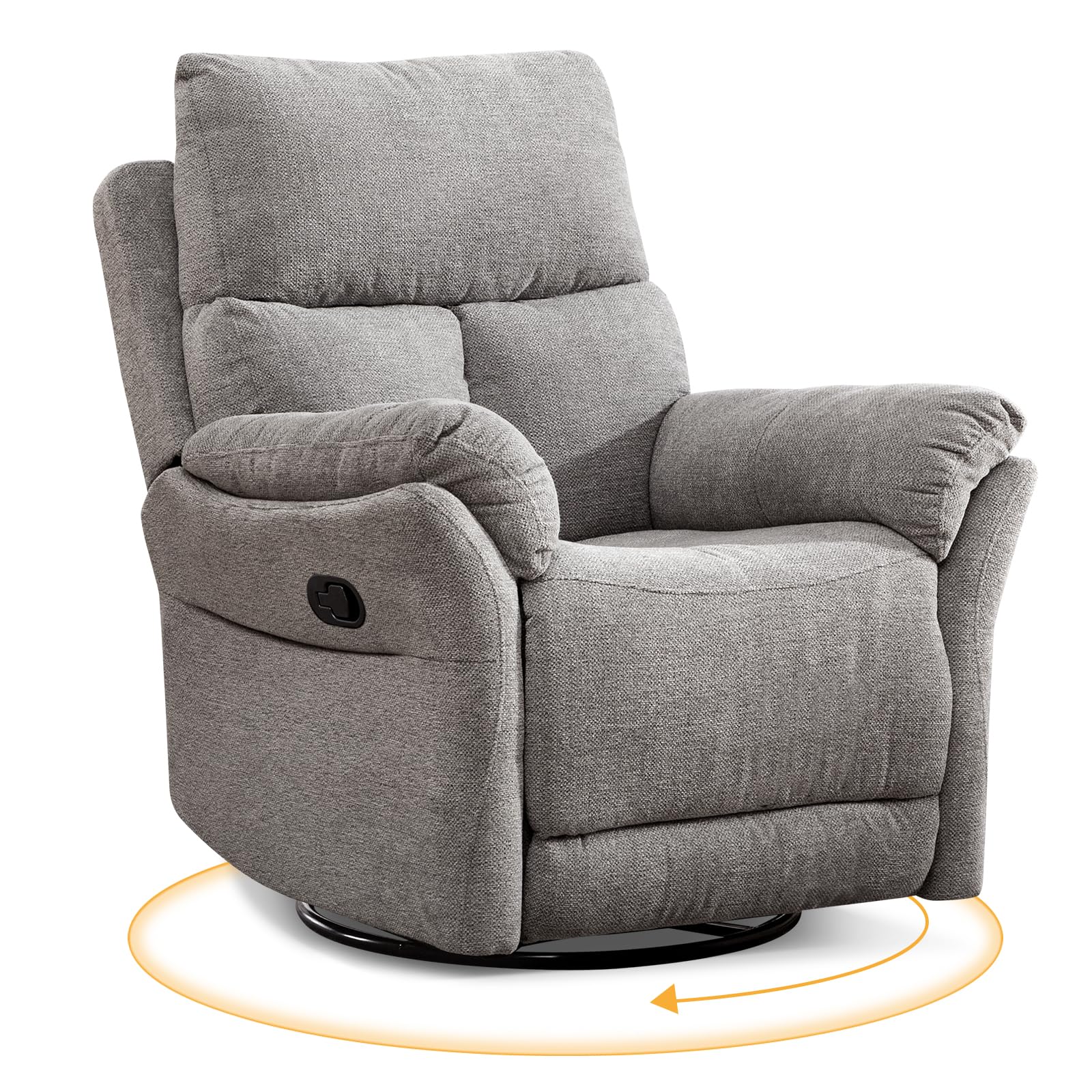 Nursery Rocking Chair With Pocket 360° Swivel Rocking Recliner Chair ...