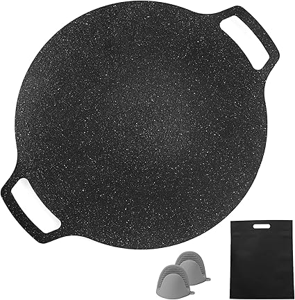 Amazon.co.jp: SOTCAR マルチグリドル 鉄板 マルチグリドルパン 直径34cm IH ガス 焚き火 直火 対応 軽量 シーズニング不要 アウトドア キャンプ BBQ 焼肉 ...