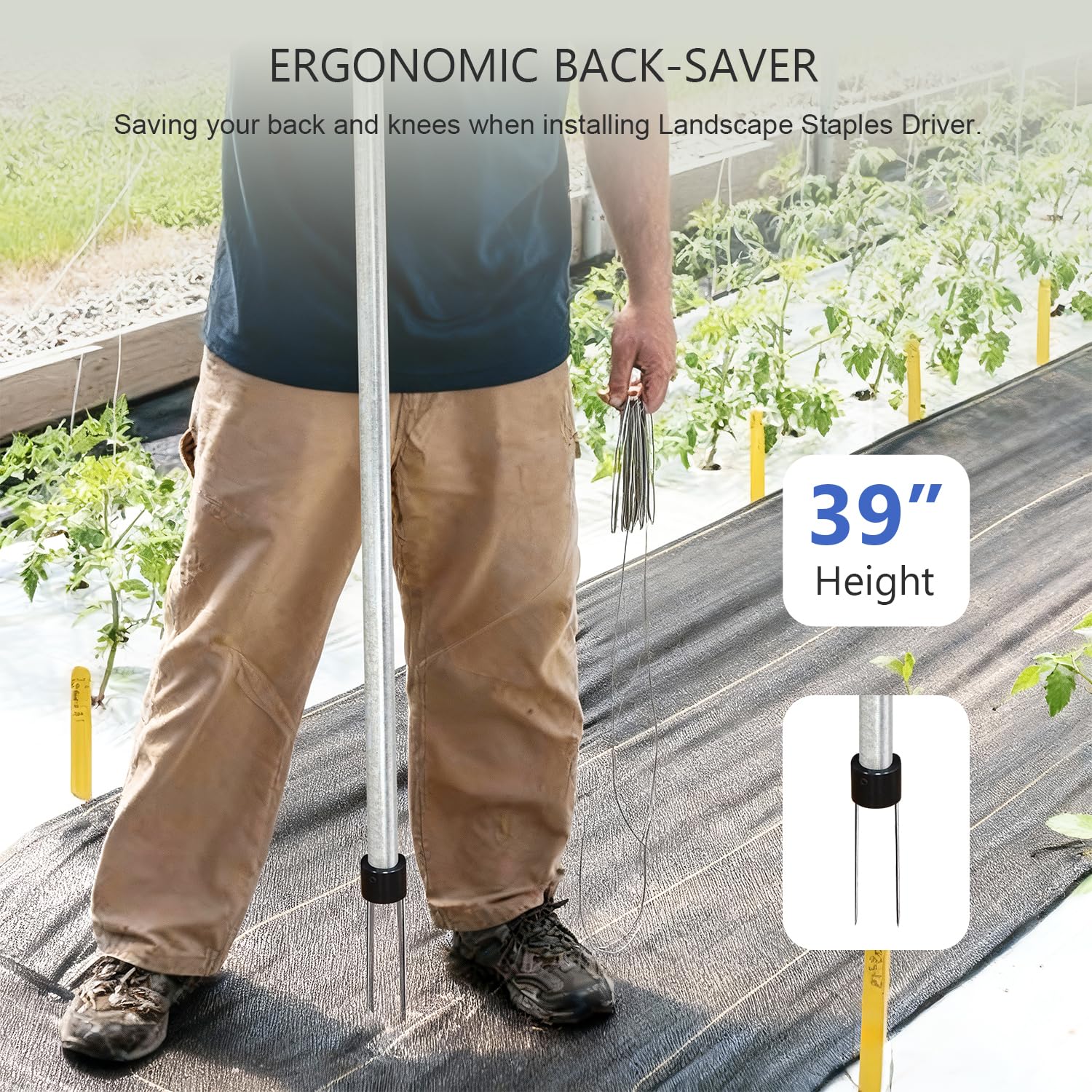 Snapklik.com : Landscape Staples Driver, 39 Sod Staple Driver, Garden ...