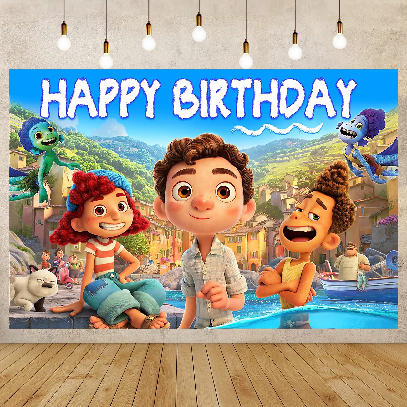 Lu Ca Birthday Party Supplies Birthday Backdrop Happy Birthday Banner ...
