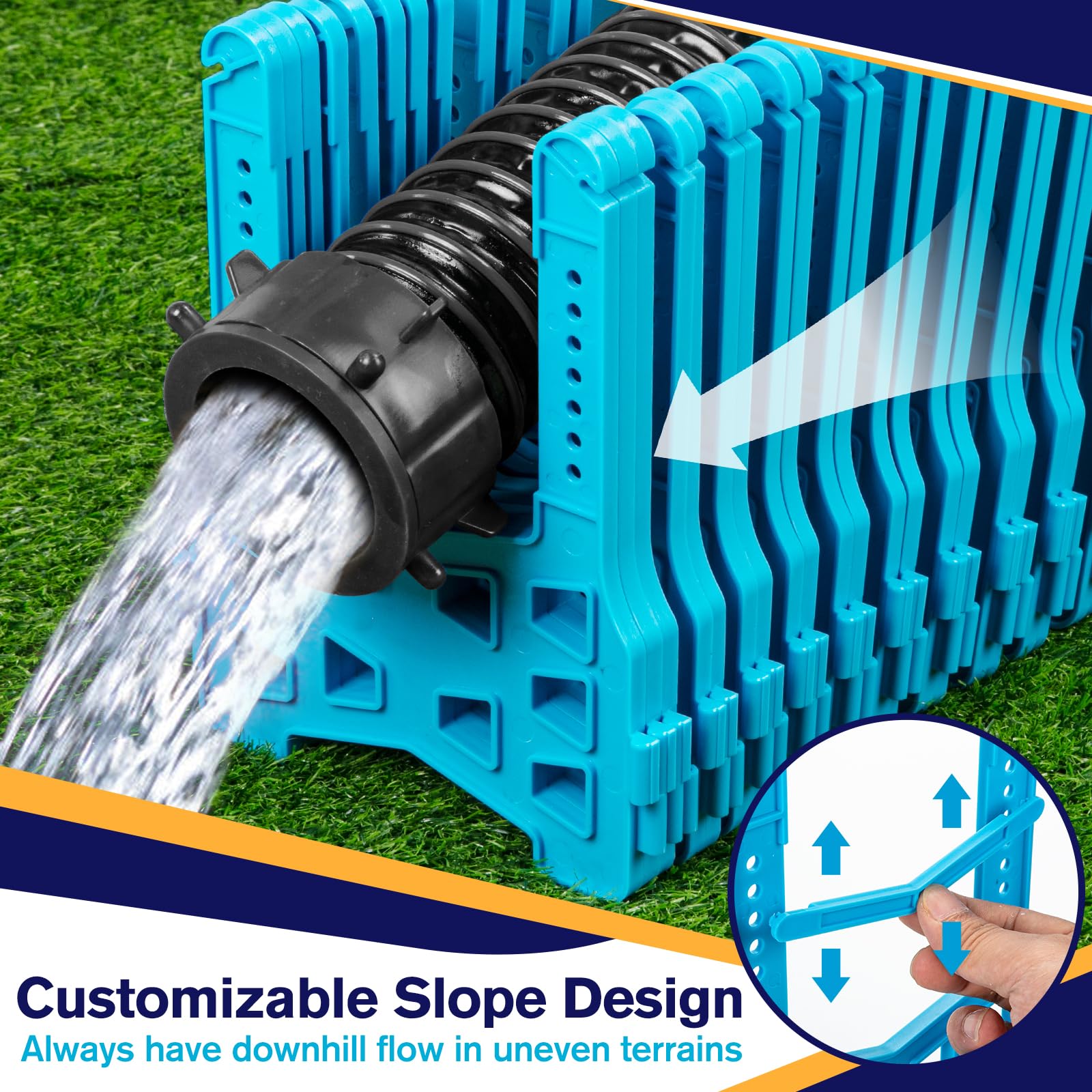 Snapklik.com : PAULINN RV Sewer Hose Support 15FT, Height Adjustable ...