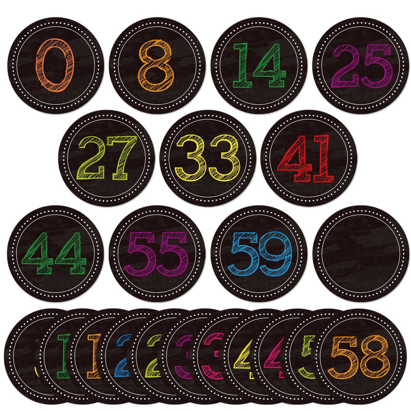 Amazon.com: 60 PCS Classroom Number Cutouts Bulletin Board Decor ...
