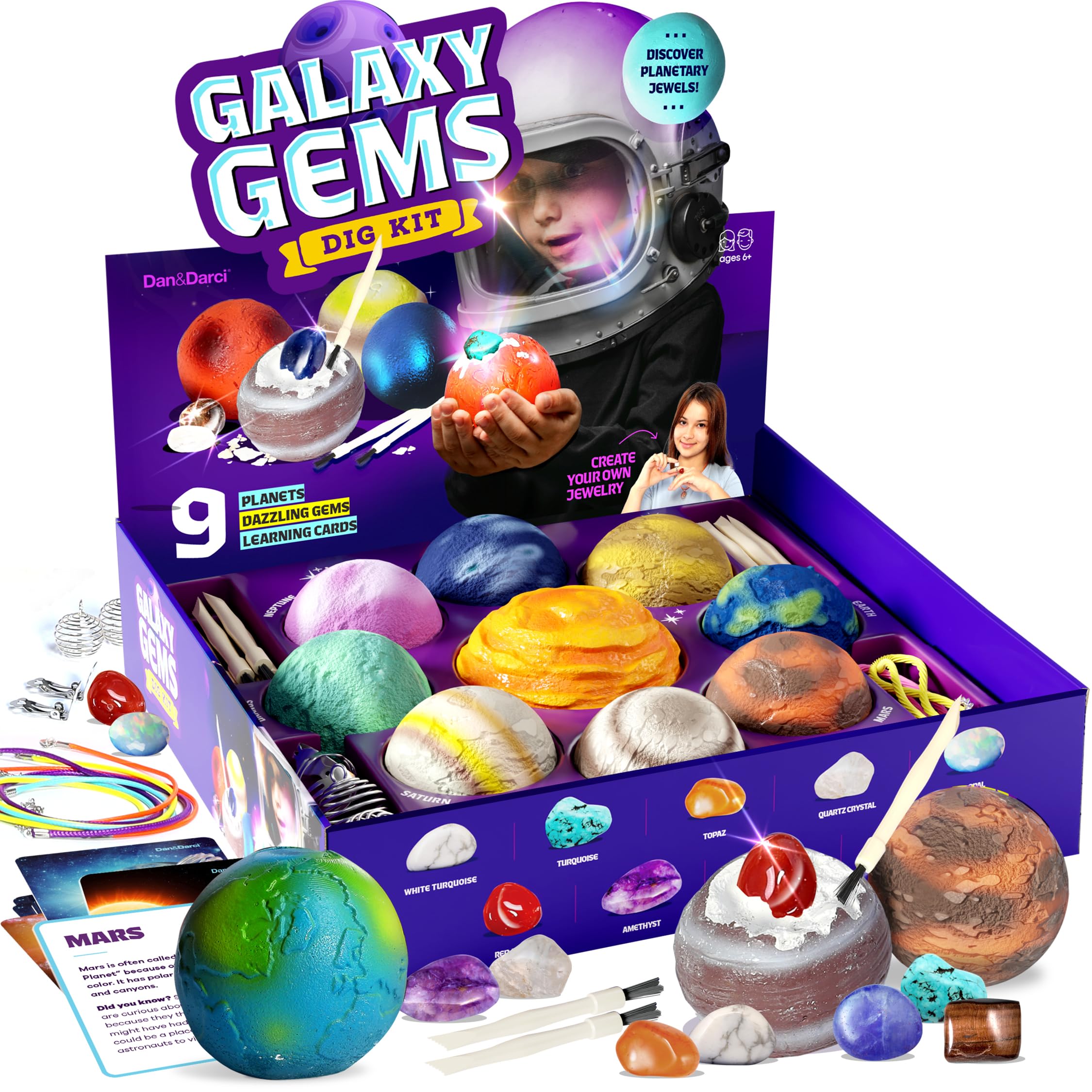 Amazon.com: Galaxy Gem Dig Kit for Kids - Gemstones Digging Science ...