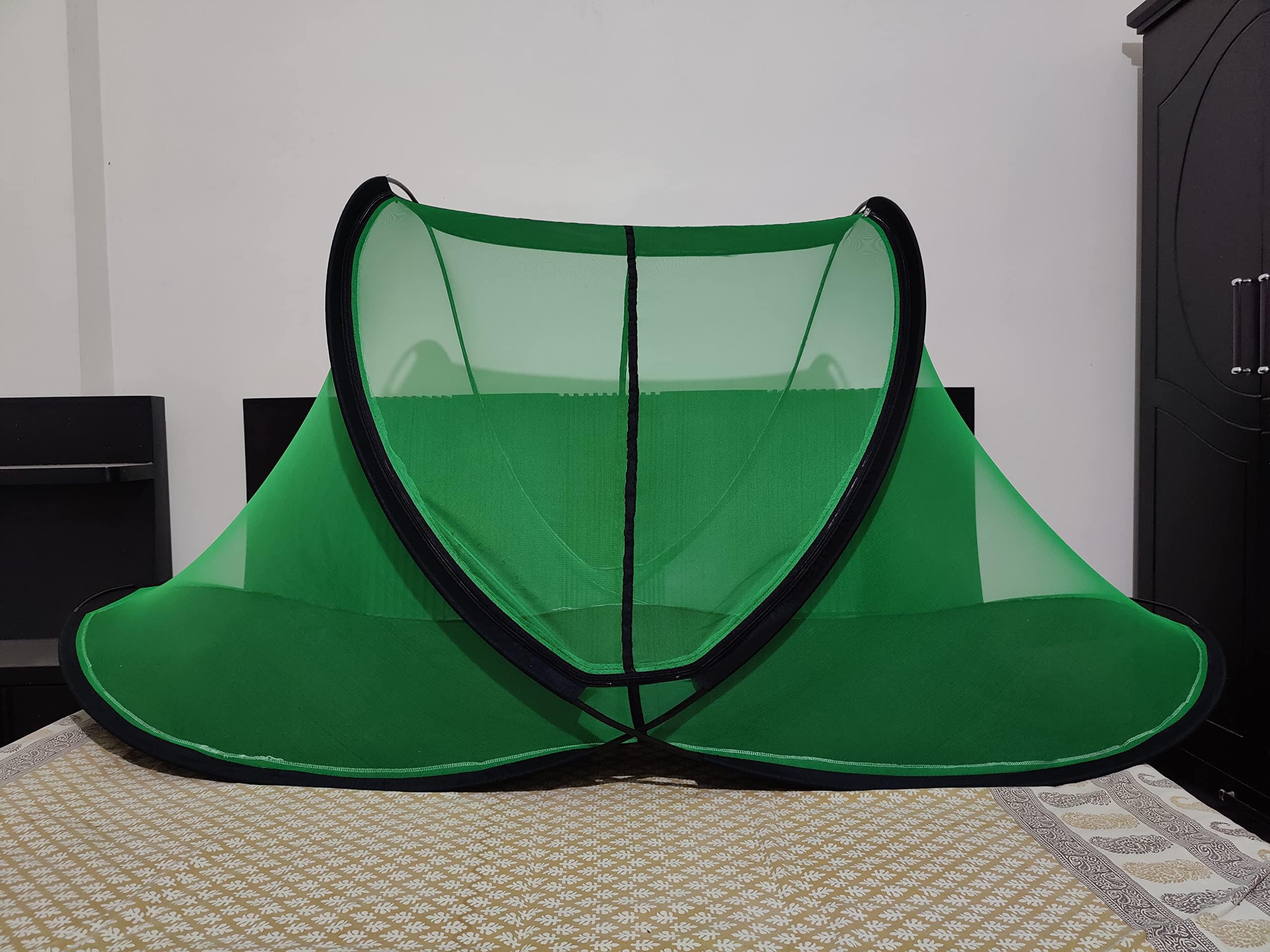 SK ONLINE SERVICES Foldable Polyester Single Bed Foldable Mosquito Net ...