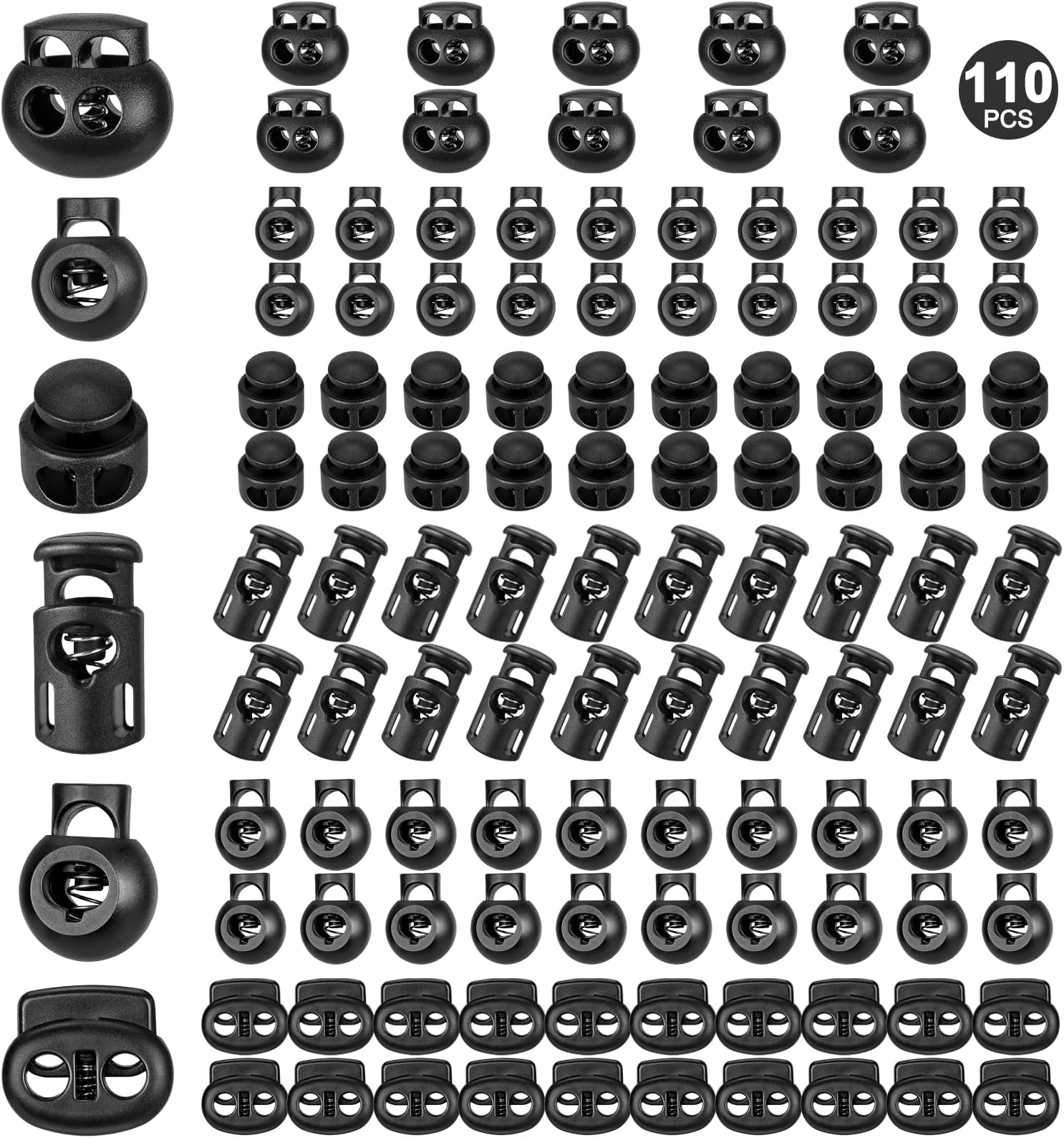 Amazon.com: ZUSHALLMY 48pcs Upgraded Plastic Cord Lock, Cord Locks ...