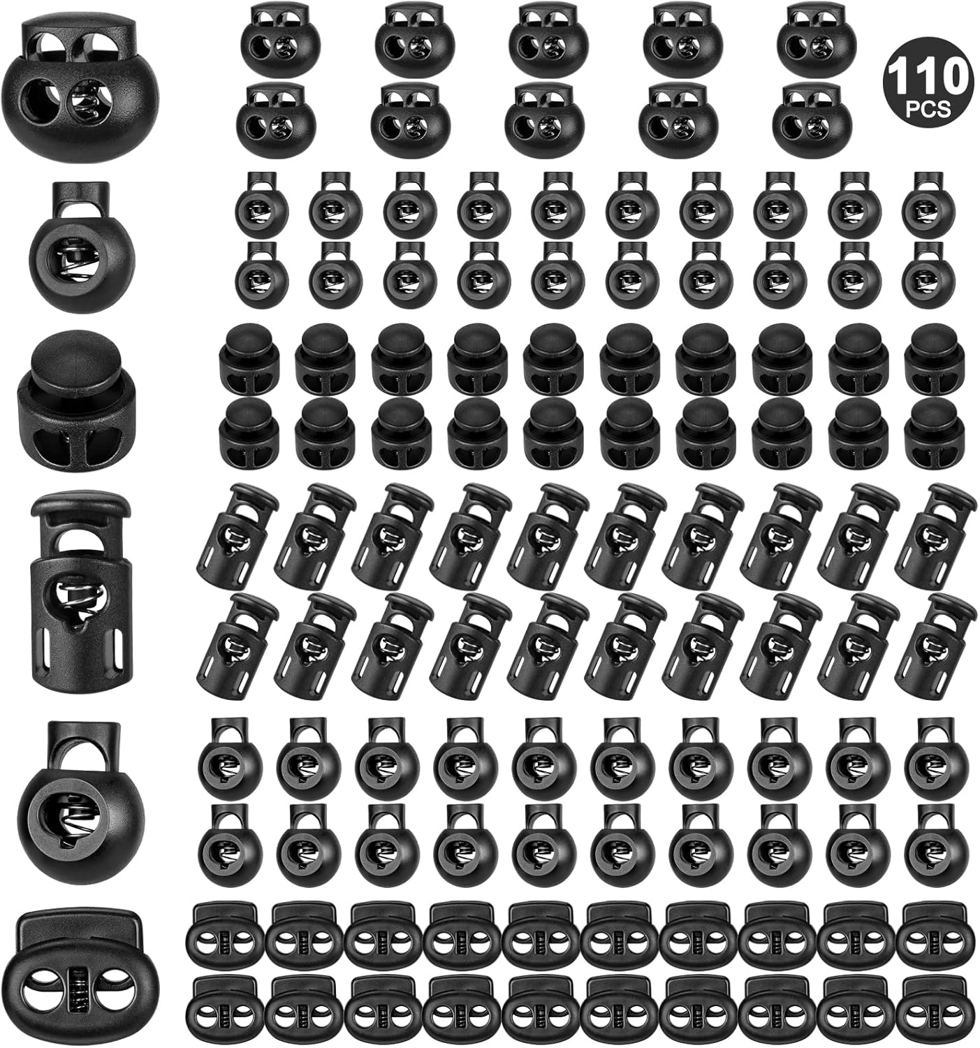 Amazon.com: ZUSHALLMY 110pcs Upgraded Plastic Cord Lock,cord locks for ...