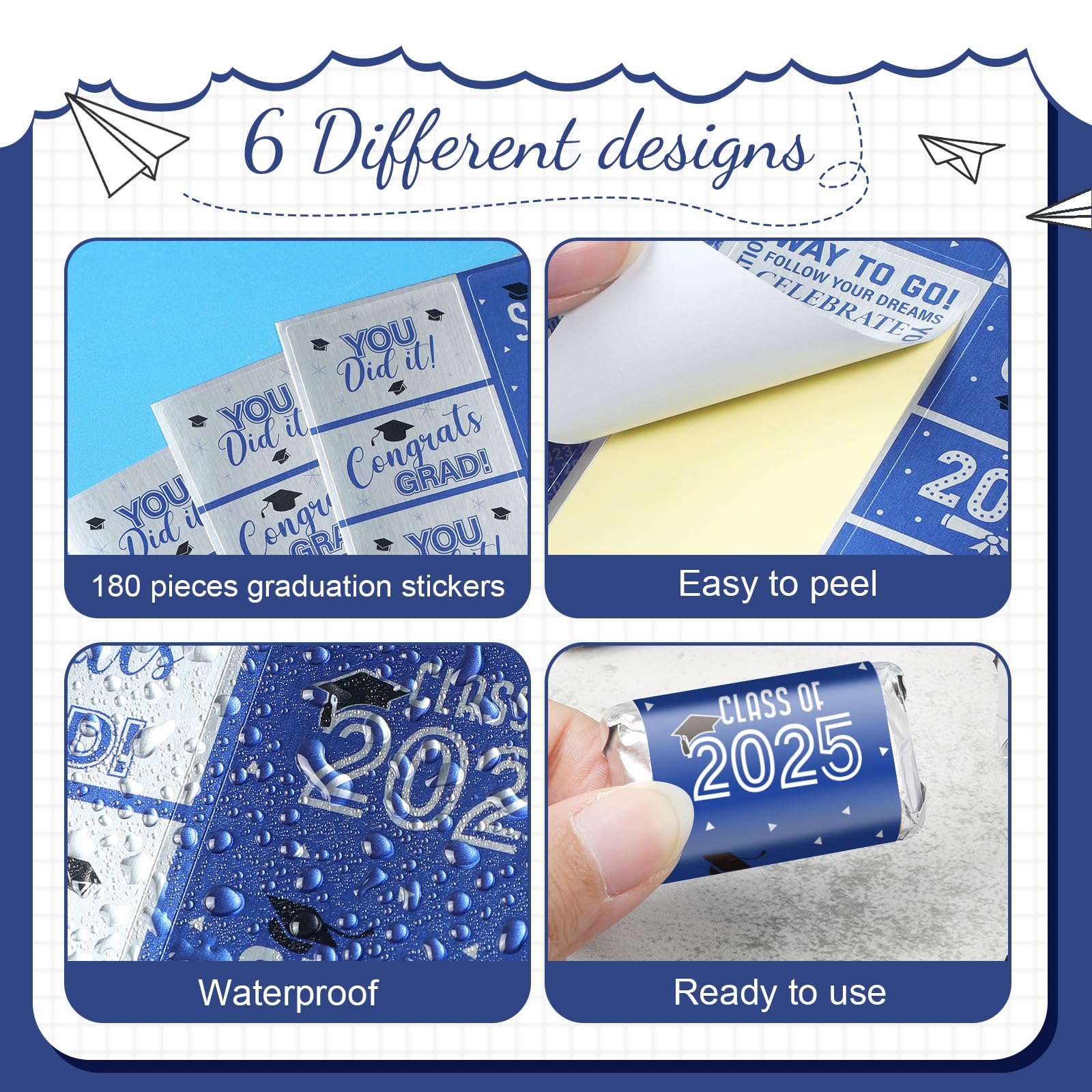 Snapklik.com : Outus 2025 Graduation Decoration Label Sticker Congrats ...
