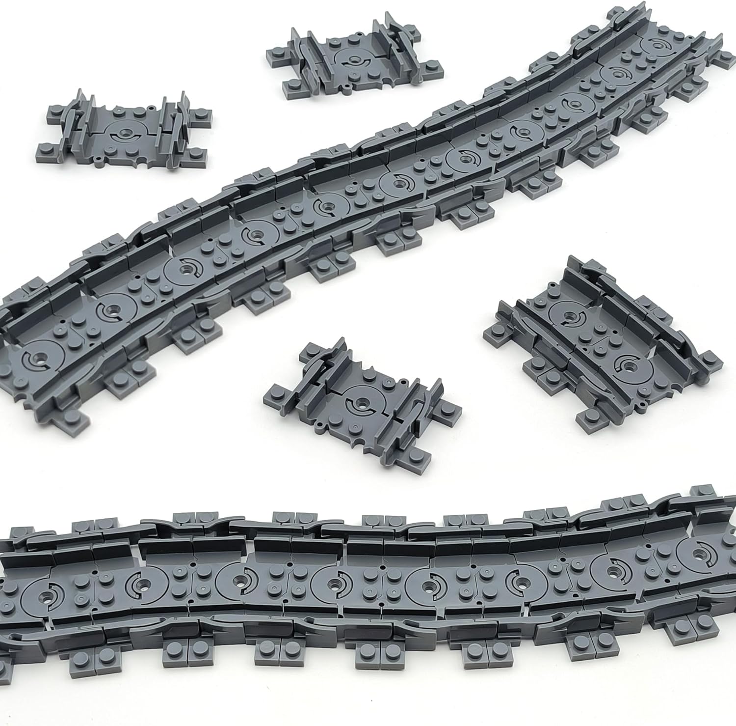 Amazon.com: 24pcs Flexible Train Track Building Block Toy Compatible ...