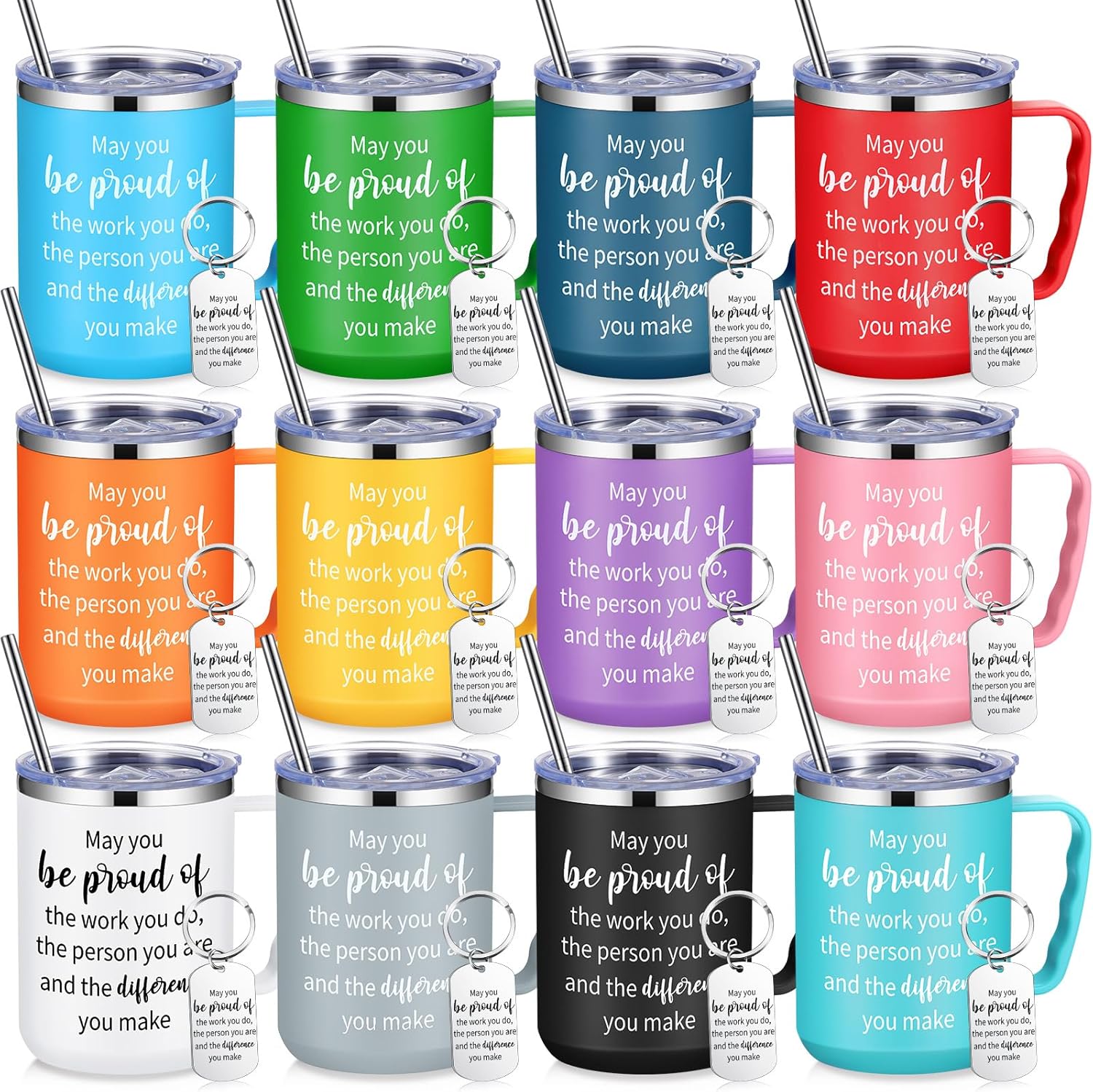 Amazon.com | Gandeer 12 Sets Employee Appreciation Coffee Mug Gift 17oz ...