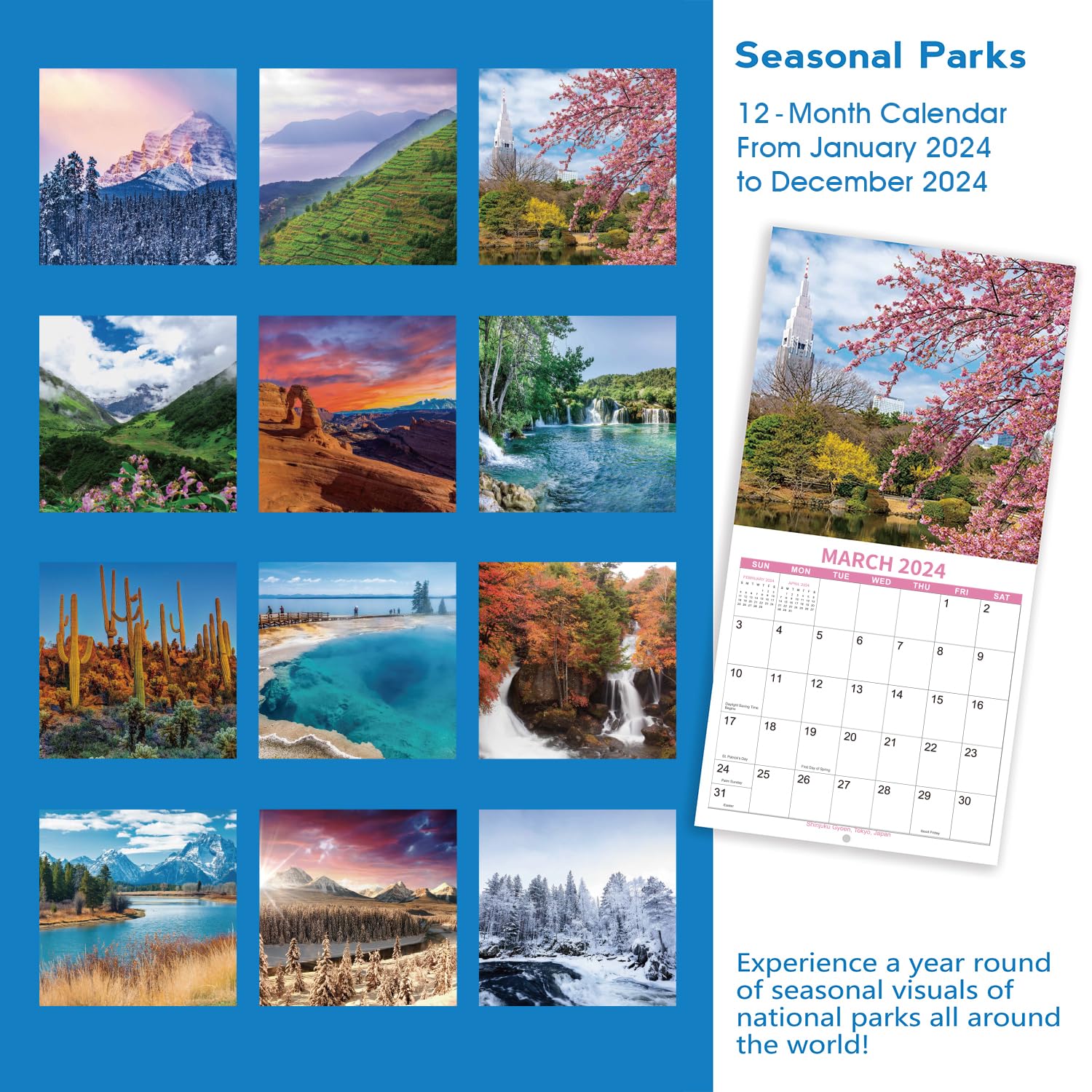 Snapklik.com : 2024 Wall Calendar- 2024 Calendar, Jan. 2024 - Dec. 2024 ...