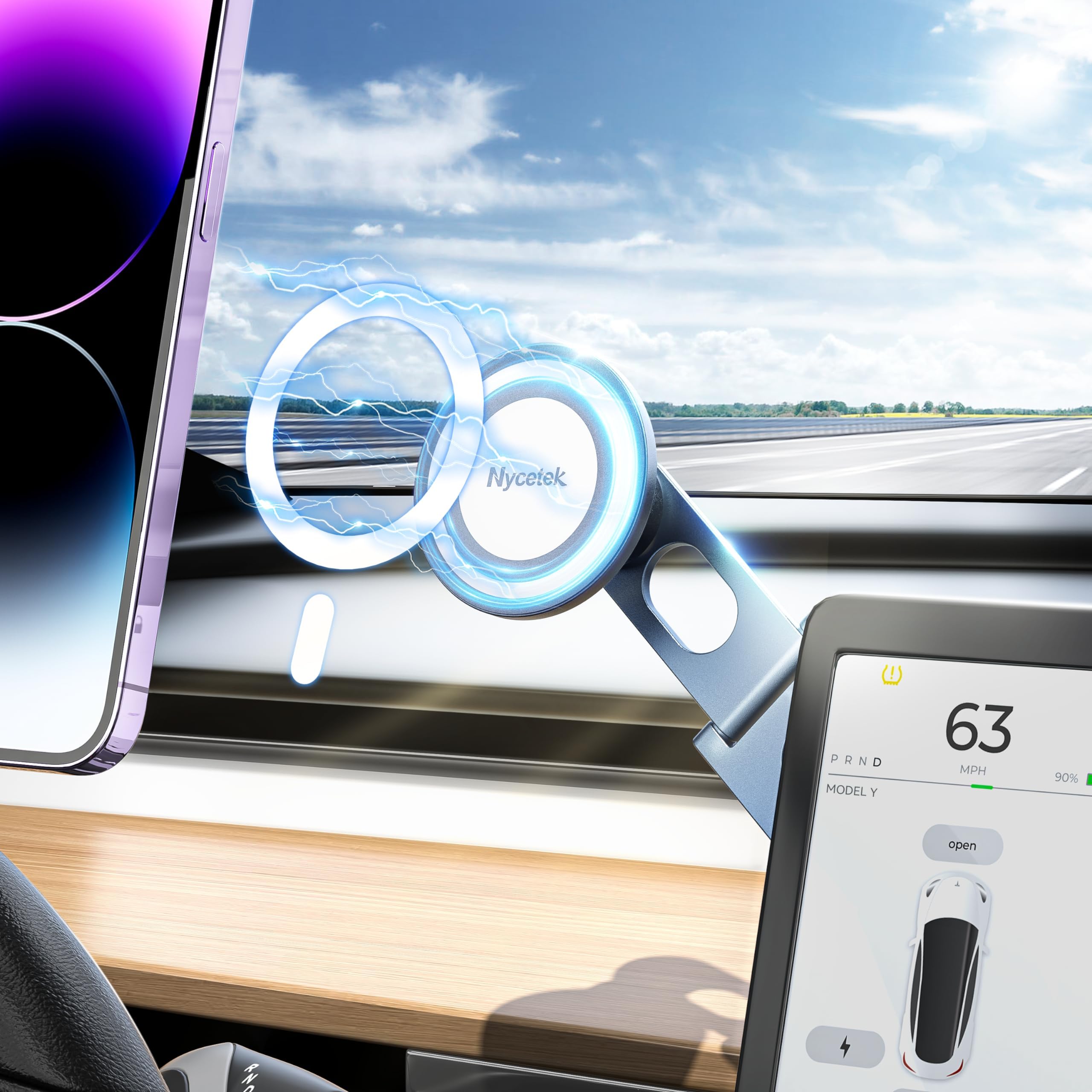 Amazon.com: MQOUNY Auto Tracking Phone Holder,360° Rotation Phone ...