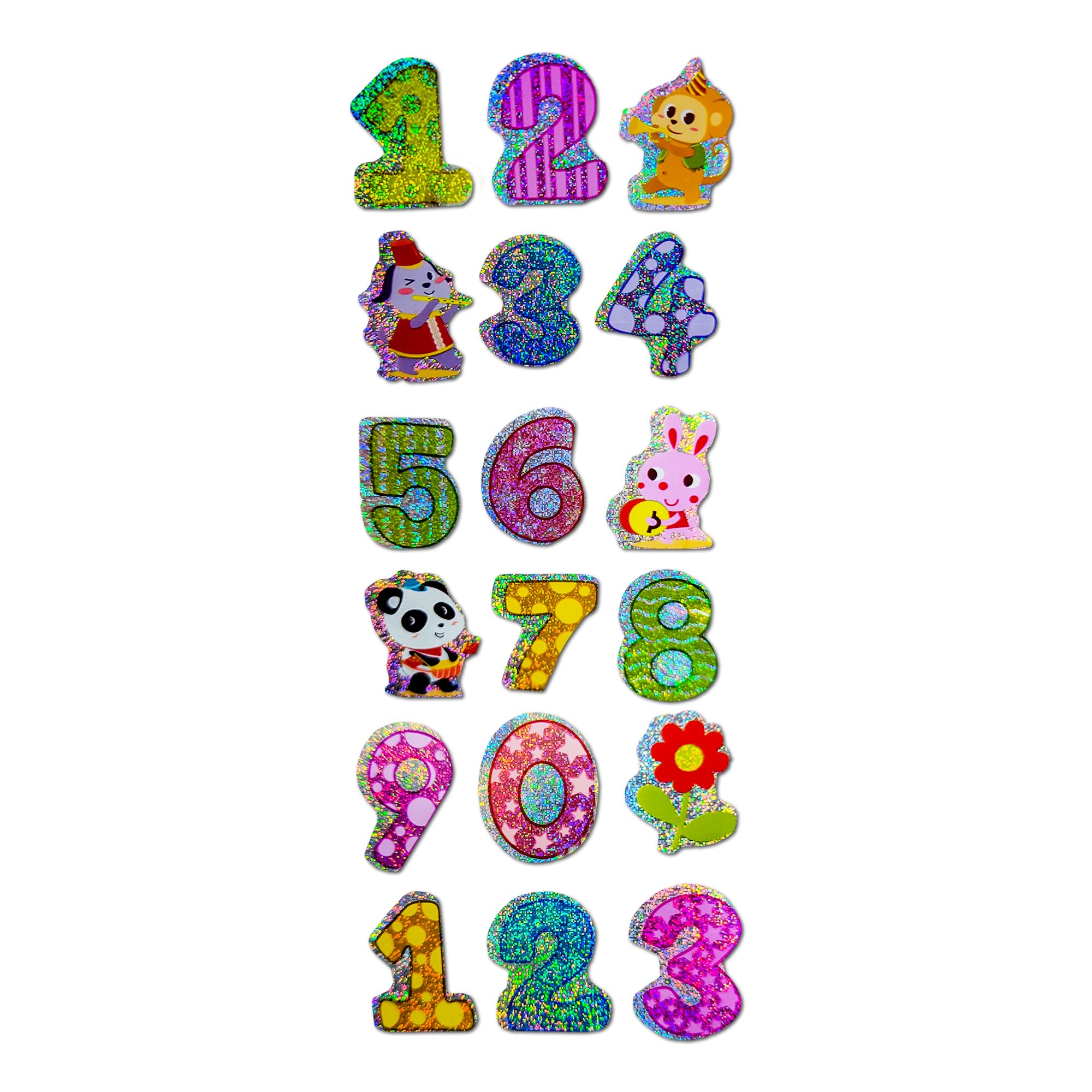 Comet Busters Self-Adhesive Colorful Number Stickers for Art & Craft ...