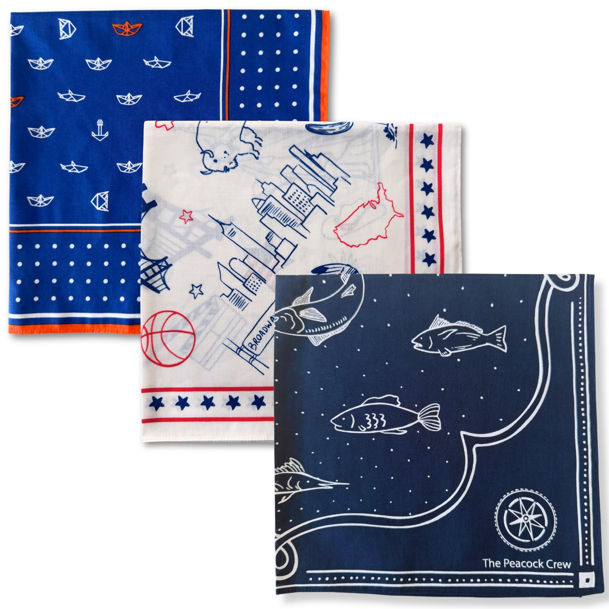 Snapklik.com : Pack Of 3 Designer Bandanas In Premium Soft Cotton For ...