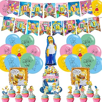 Simpsons Party Decorations,Birthday Party Supplies For Simpsons Party ...