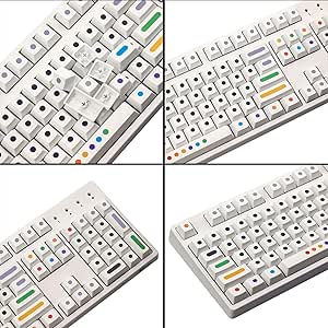 staol Keycaps, 128-Key Color Round Dot Keycaps with Original Factory ...