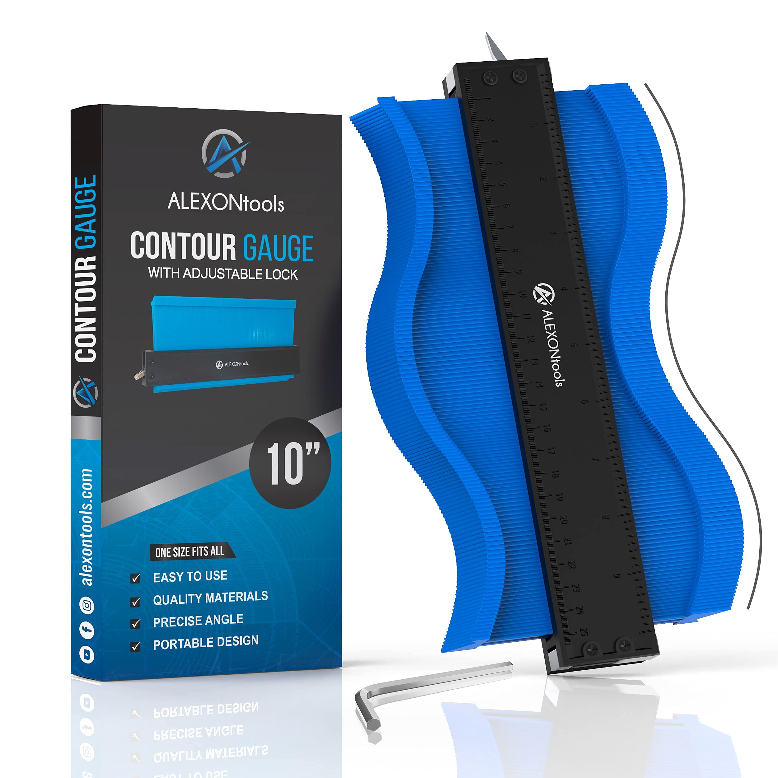 Buy Contour Gauge Duplicator 10 Inch - Profile Tool Wide Precise For ...