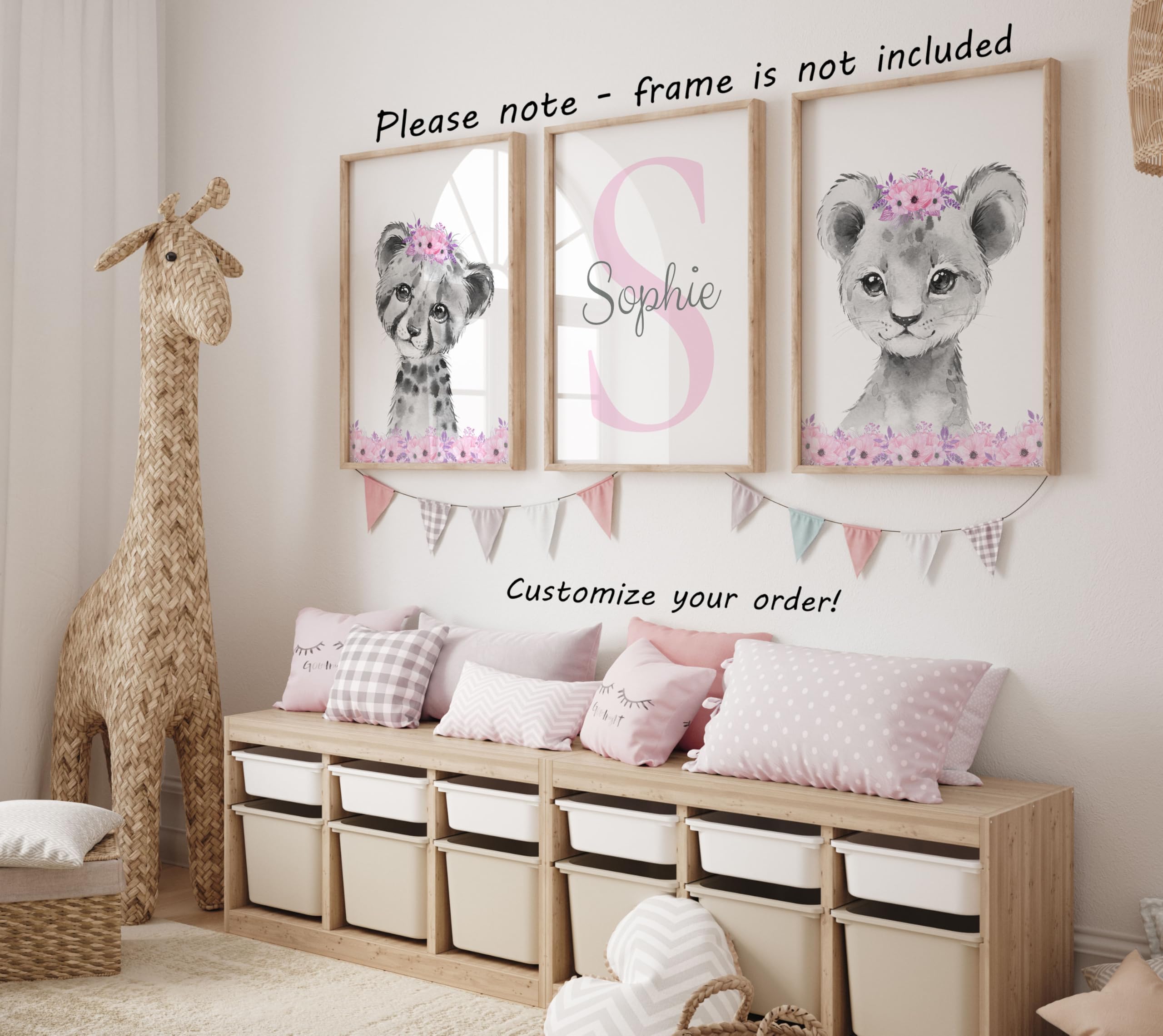 Pink Giraffe Animal Print