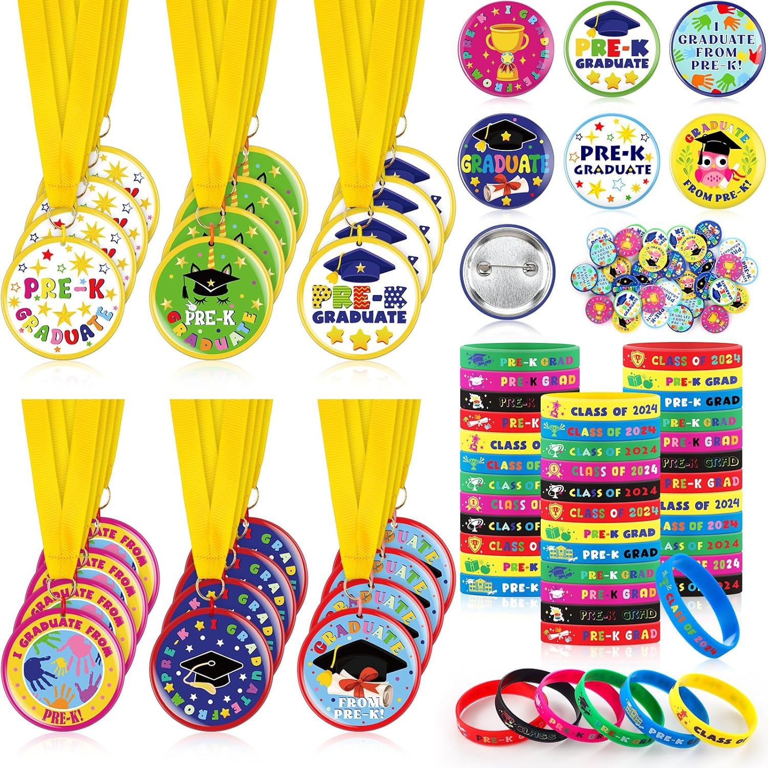 Amazon.com: Ferreve 96 Pcs Preschool Graduation Gifts 24 Pcs Pre K ...