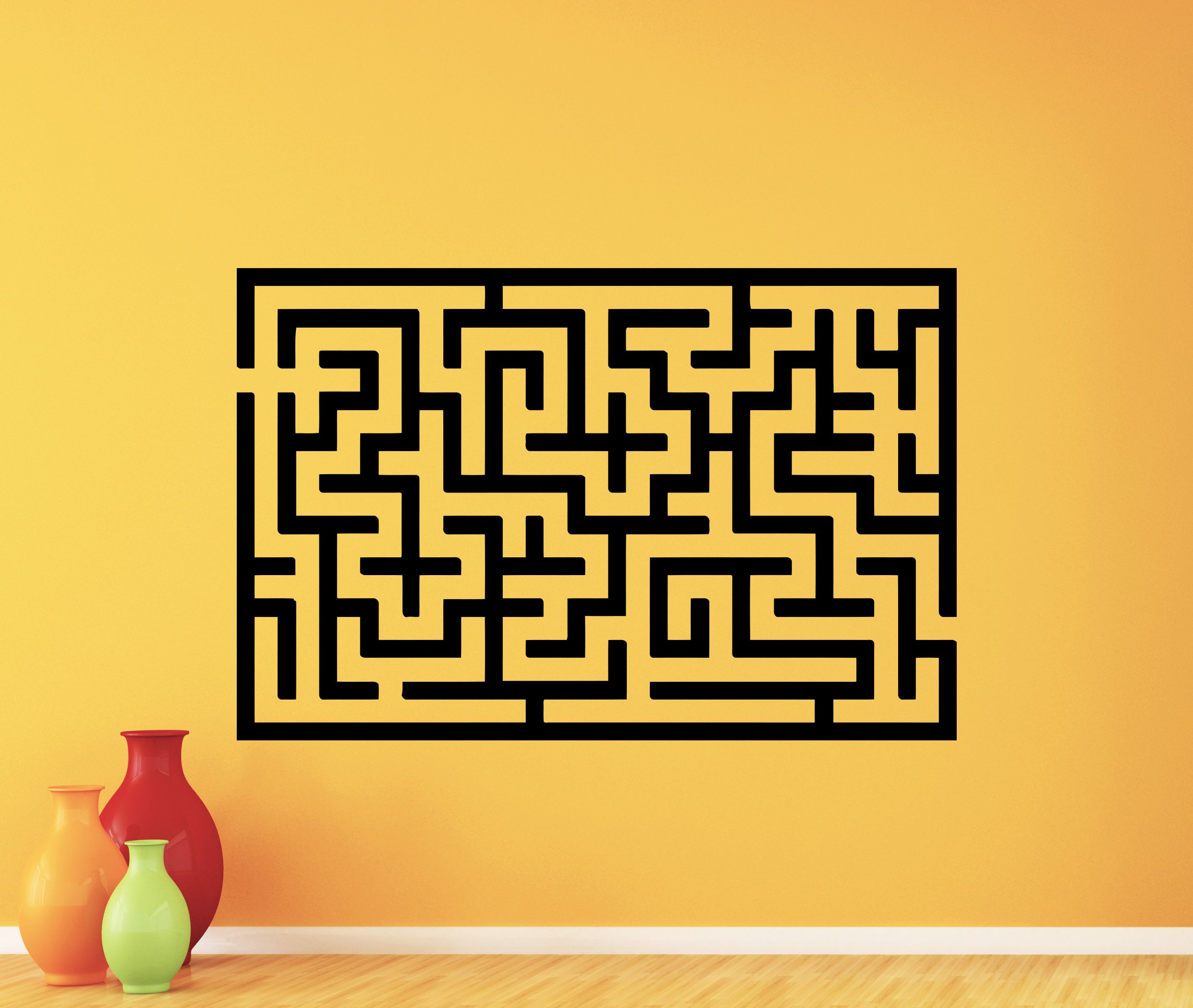 Amazon.com: Labyrinth Wall Decal Maze Vinyl Sticker Wall Art Design ...