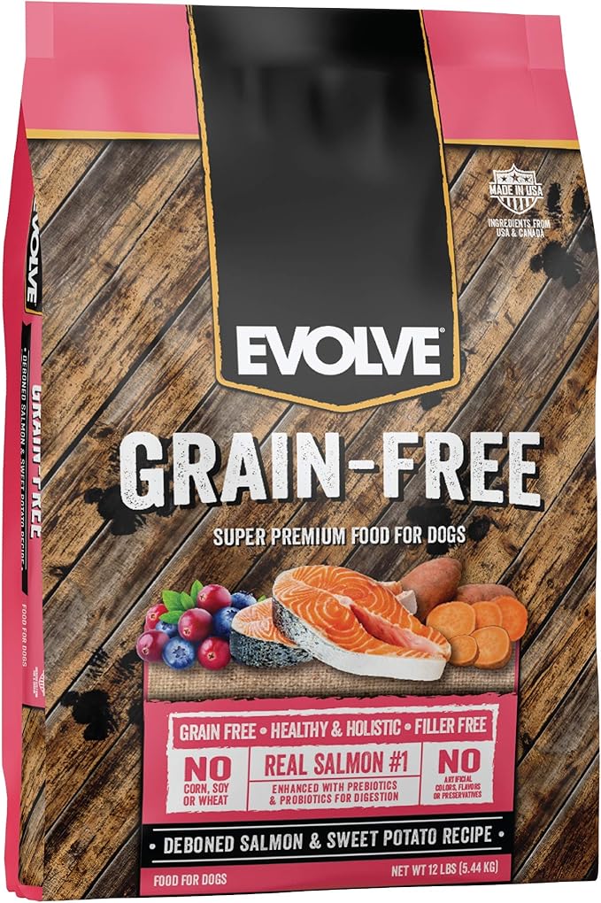 Amazon.com: Evolve Grain Free Deboned Salmon & Sweet Potato Recipe Dog ...