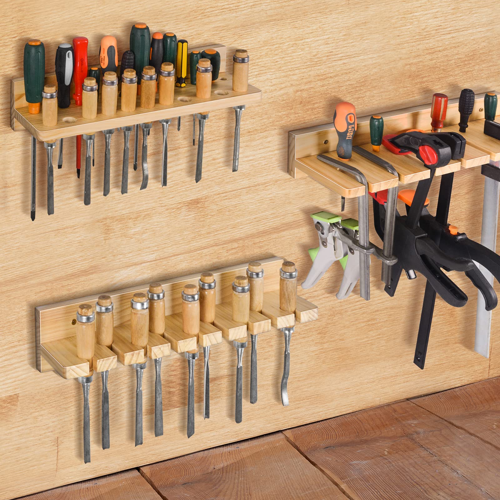 ikkle Screwdriver Holder, Wall Mounted Tool Storage Organizer, Pliers ...