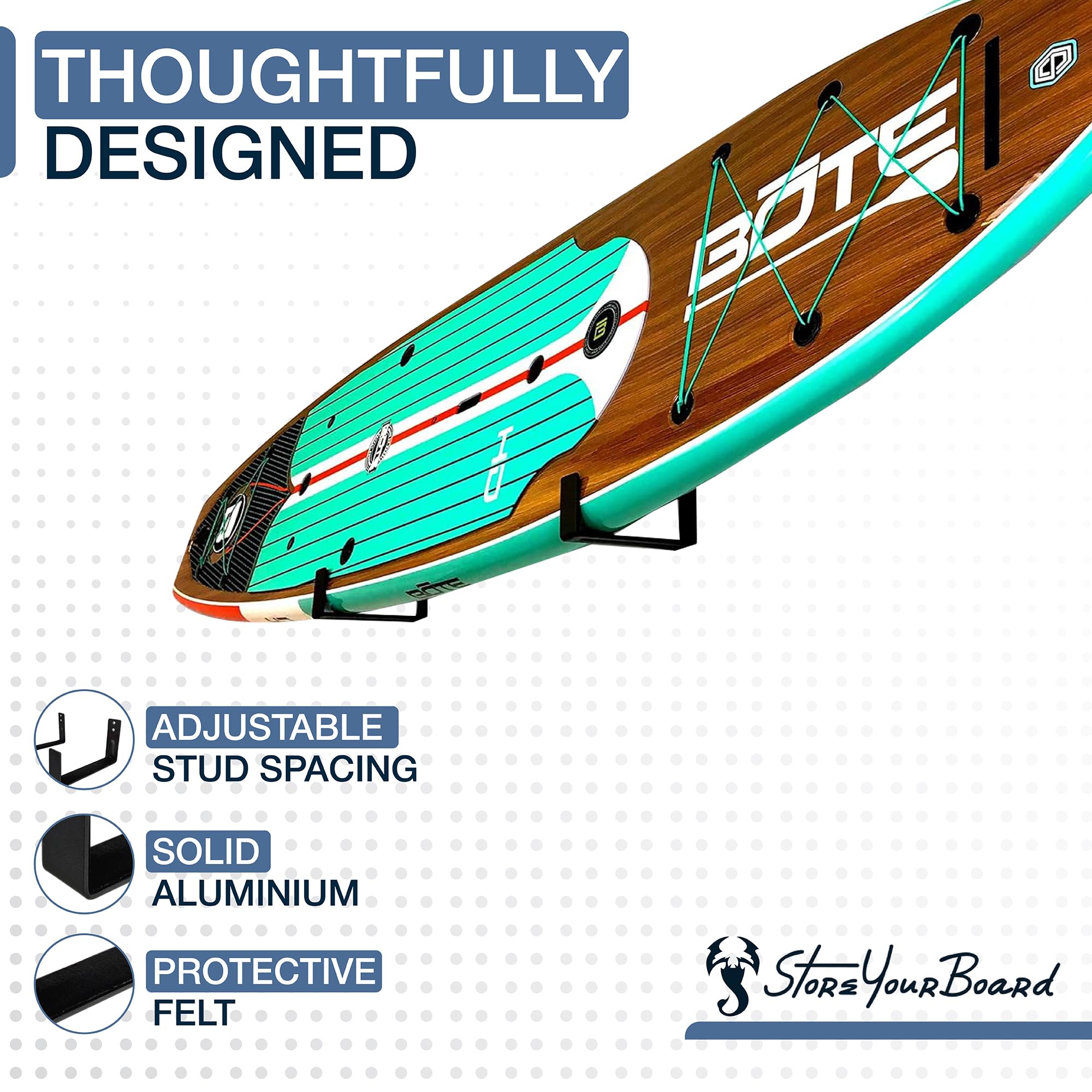 Snapklik.com : StoreYourBoard Naked SUP Paddle Board Rack Minimalist ...