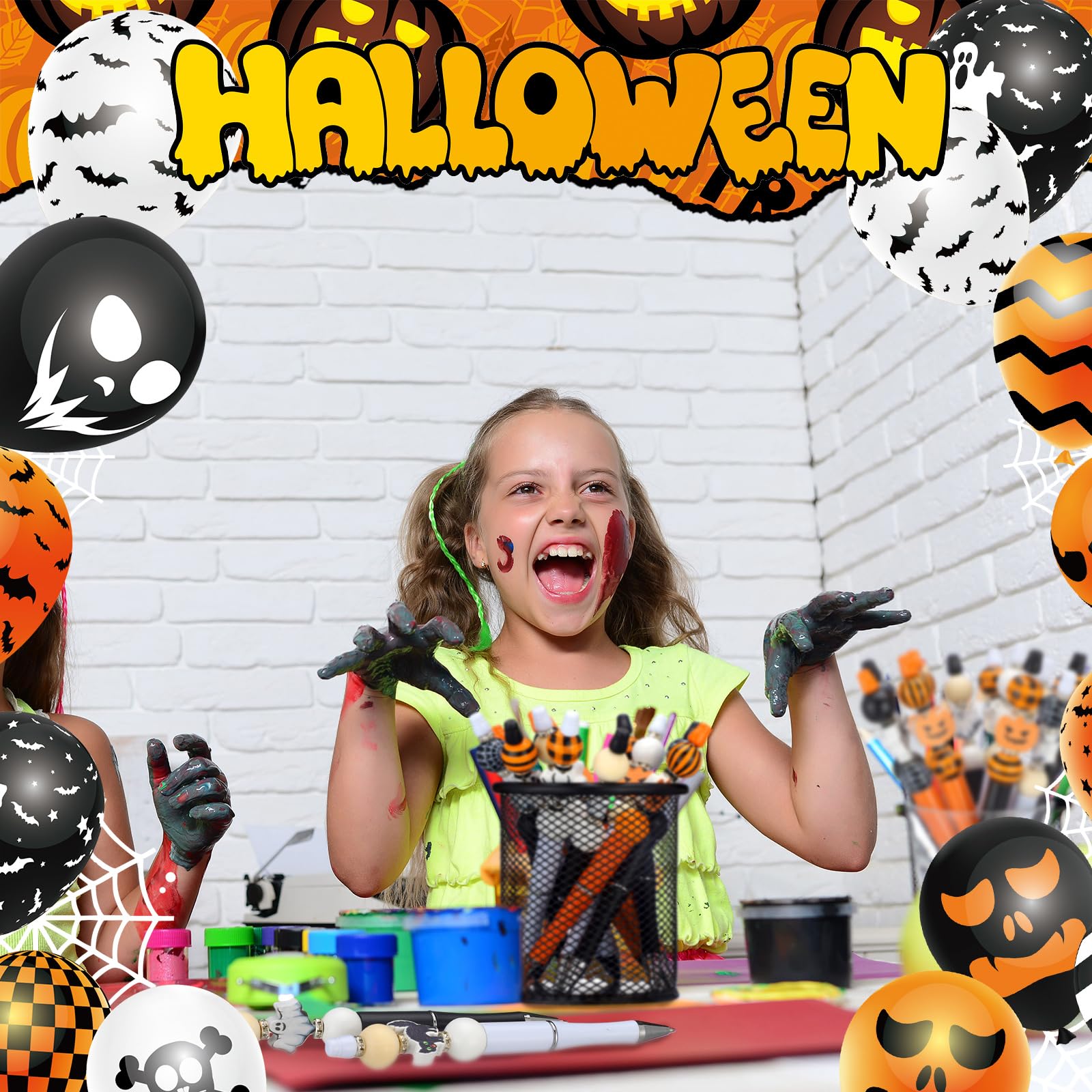 Snapklik.com : 197 Pcs Halloween Beadable Pen Bulk DIY Pens Making Kit ...