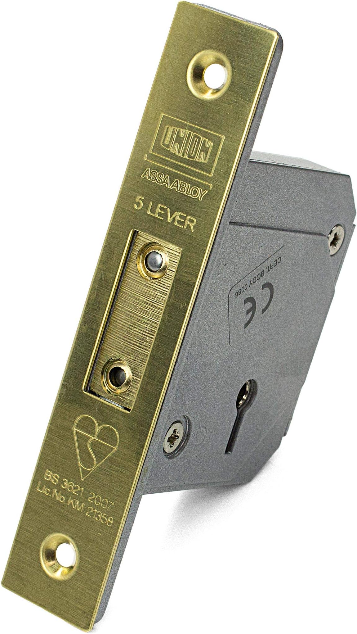 Union/Chubb 3G114E - 5 Lever Deadlock - BS3621:2007-67mm Case - Satin ...