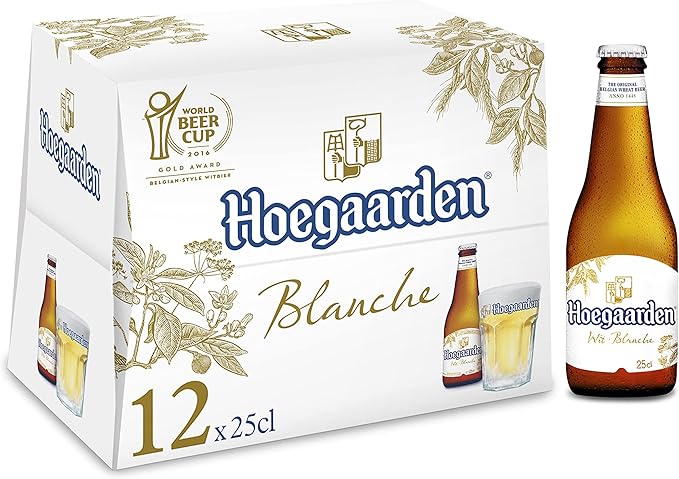 Hoegaarden Blanche Bière Pack de 12 Bouteilles de 25cl : Amazon.fr: Epicerie