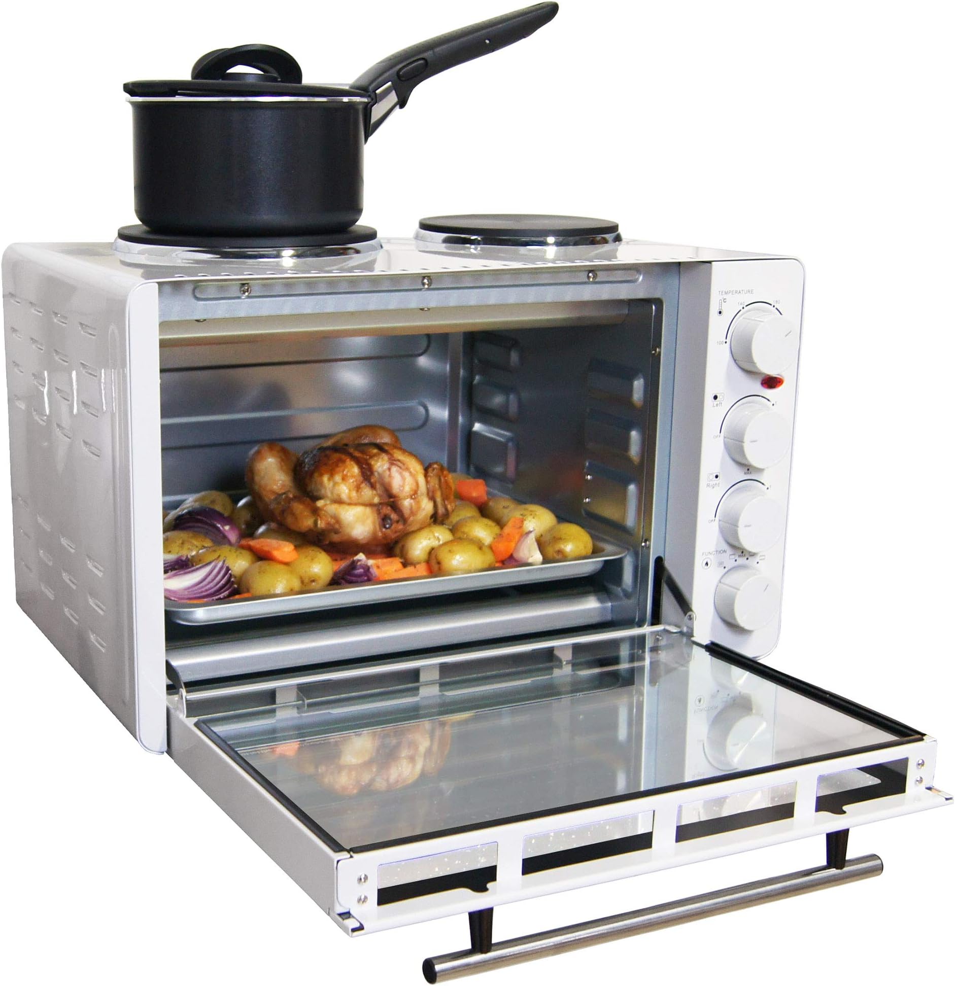 Igenix IG7130 Mini Oven with Electric Grill and Double Hotplate Hob ...