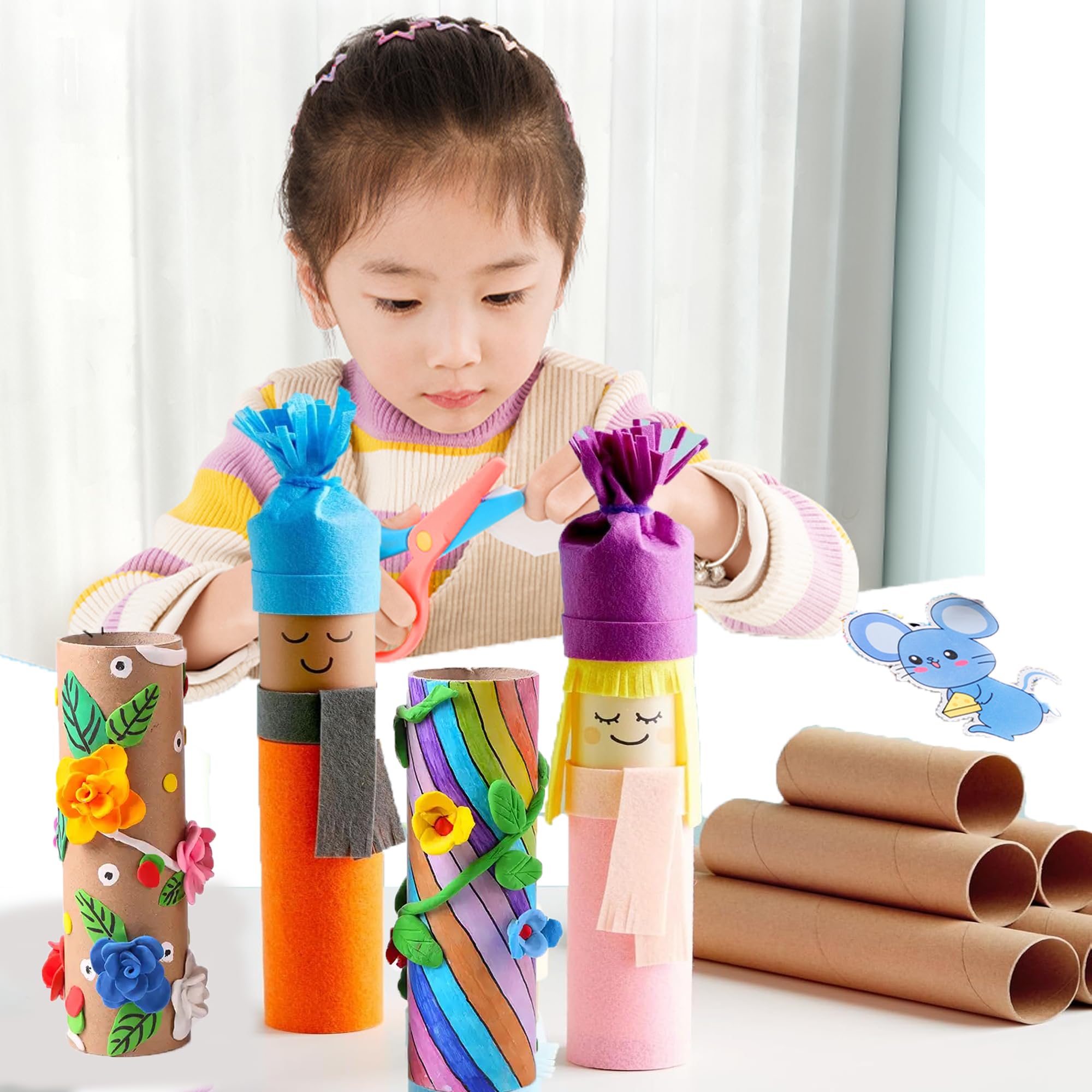 Snapklik.com : 35 Pcs Brown Cardboard Tubes For Crafts, Thick Craft ...
