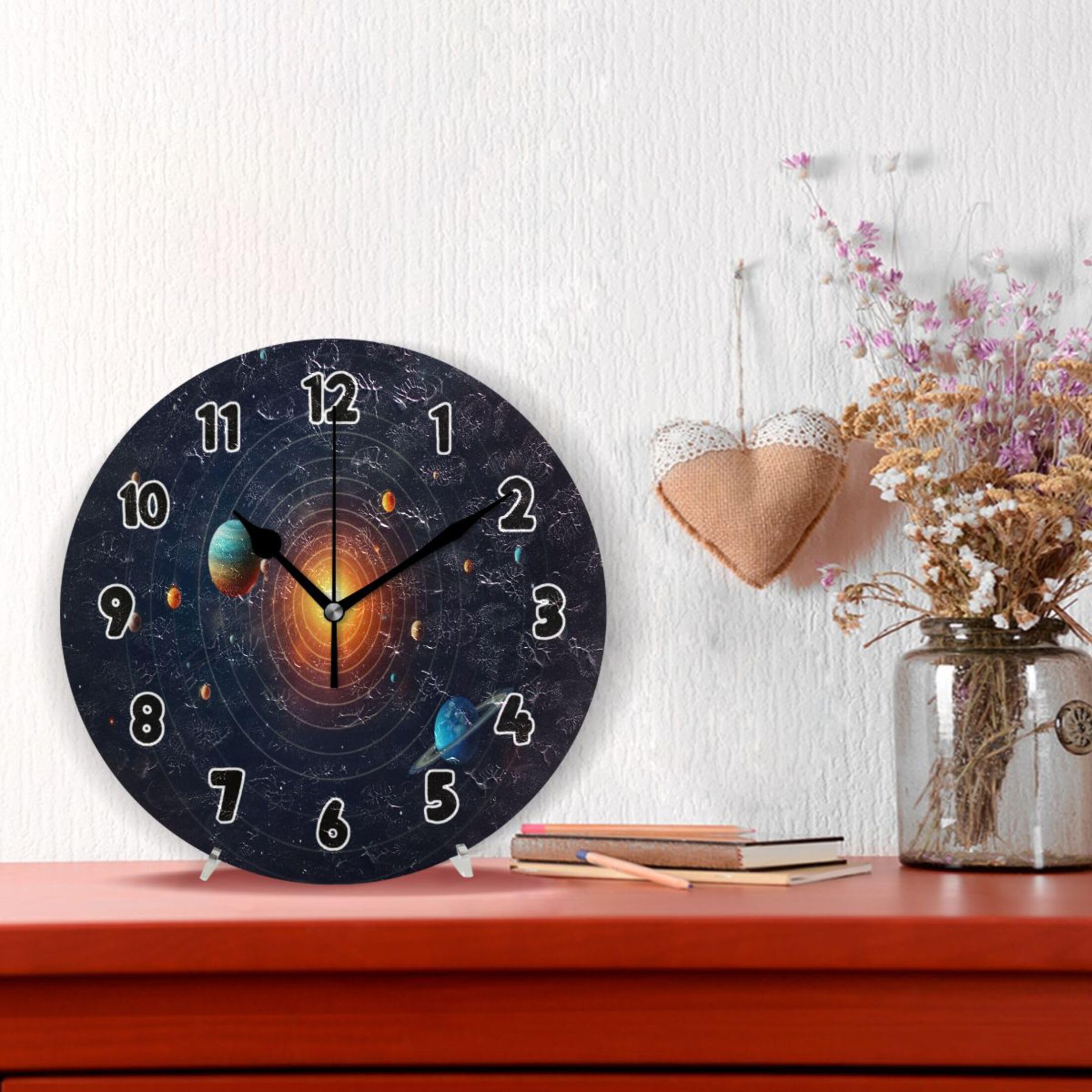 Solar System Wall Clock Pics About Space URSOPET Wall Clock 12" Silent