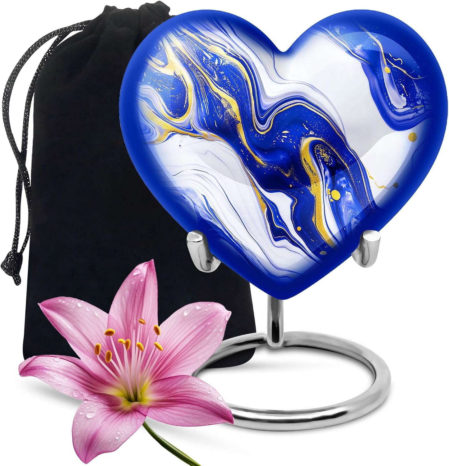 Amazon.com: JAGASY Royal Blue Marble Urn for Ashes for Women, Urn for ...