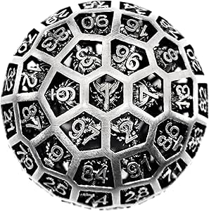 Amazon.com: Metal D100 DND Dice Set, Hollow 100 Sided Large Polyhedral ...